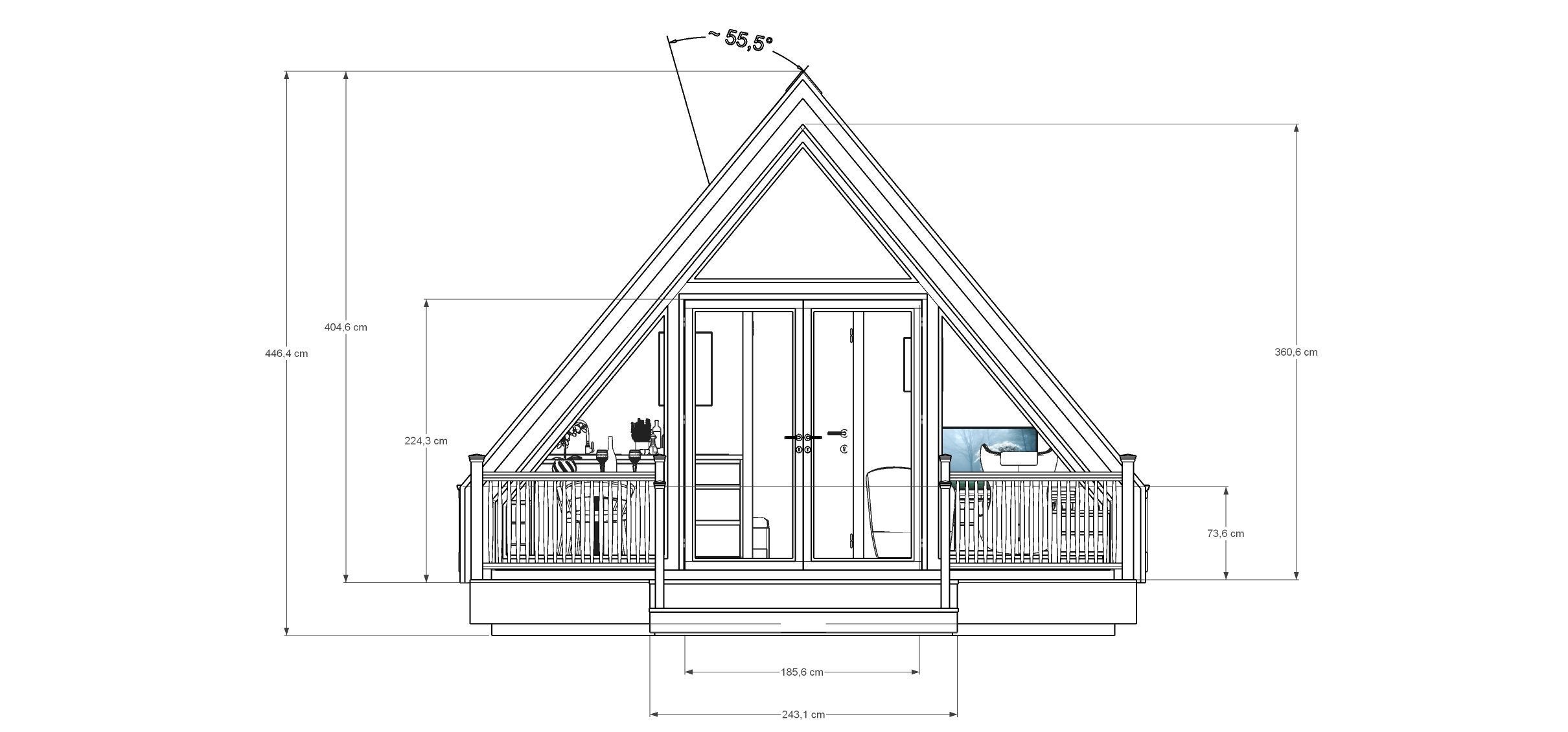 A frame Ara 40m2 3d model basic plans 3D model | CGTrader
