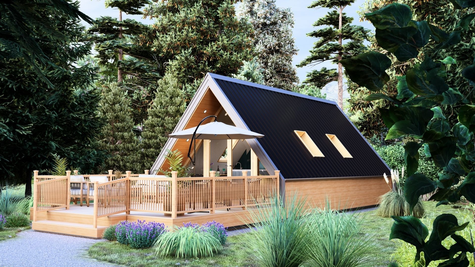 A frame Ara 40m2 3d model basic plans 3D model | CGTrader