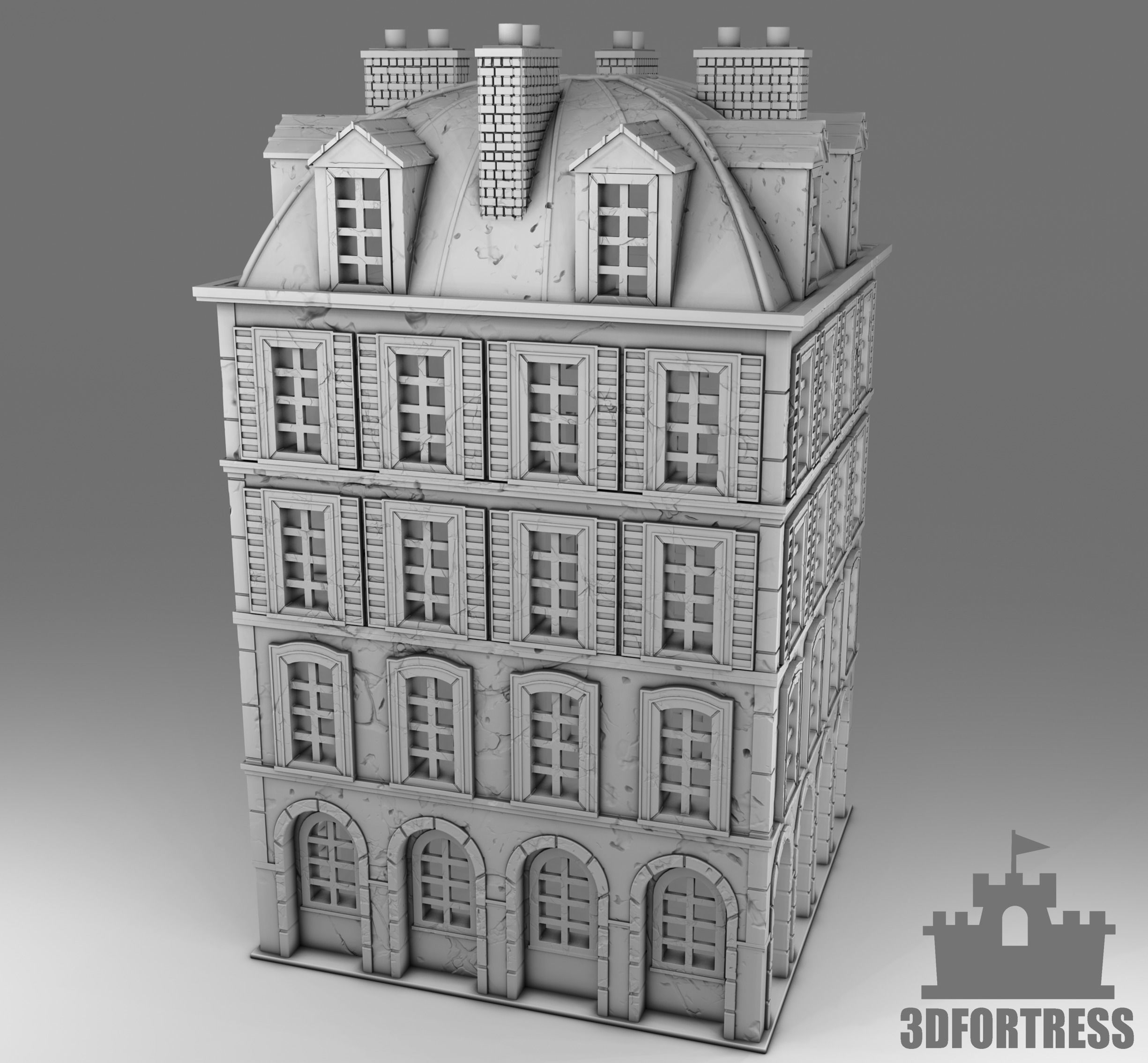 Old high-rise building 3D model 3D printable | CGTrader