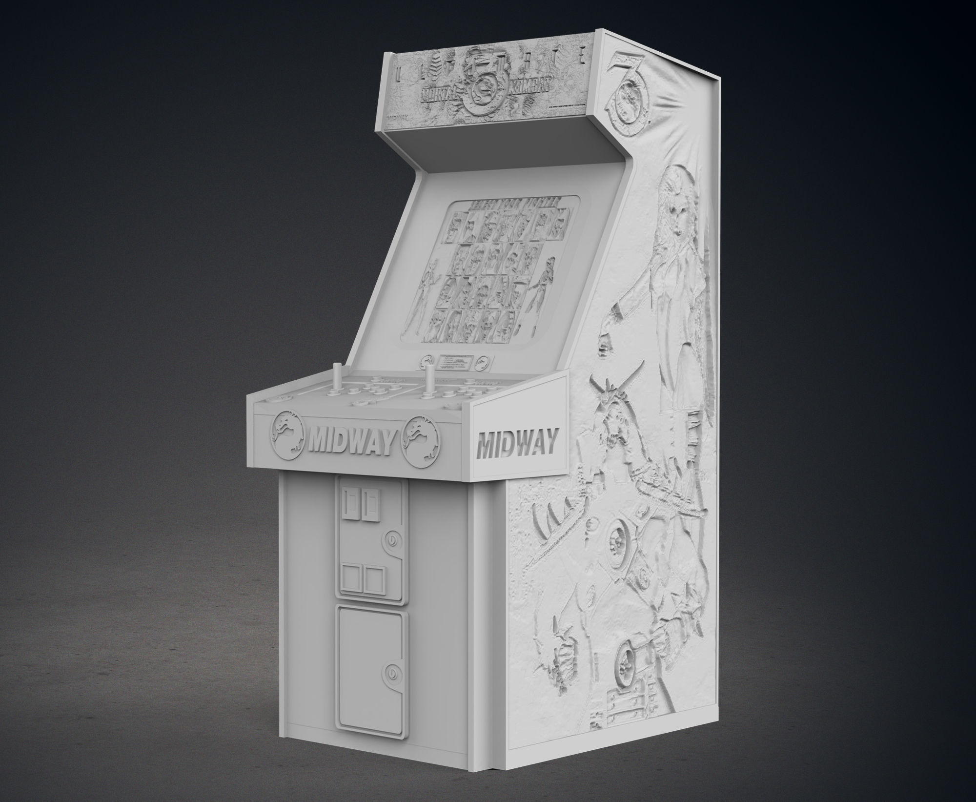 Ultimate Mortal Kombat 3 Arcade Cabinet with Lithophane 3D model 3D ...