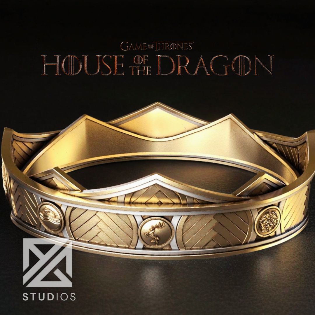 CROWN OF VISERYS AND RHAENYRA TARGARYEN HOUSE OF DRAGON 3D model 3D ...