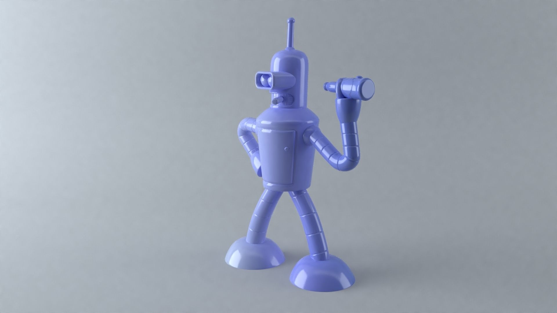 Bender kiss my shiny metallic ass 3D model 3D printable | CGTrader