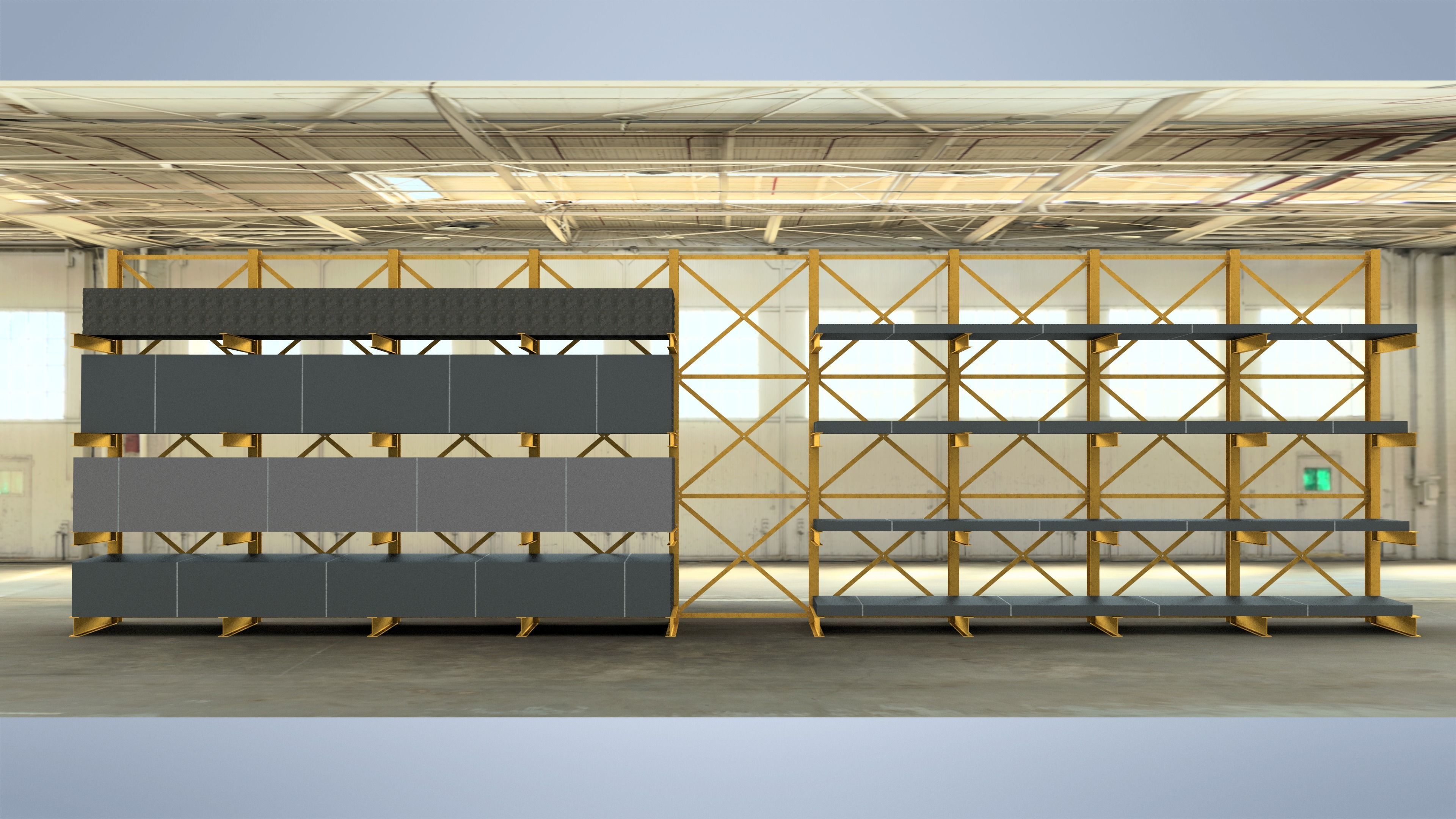 Steel Cantilever Beam free 3D model | CGTrader