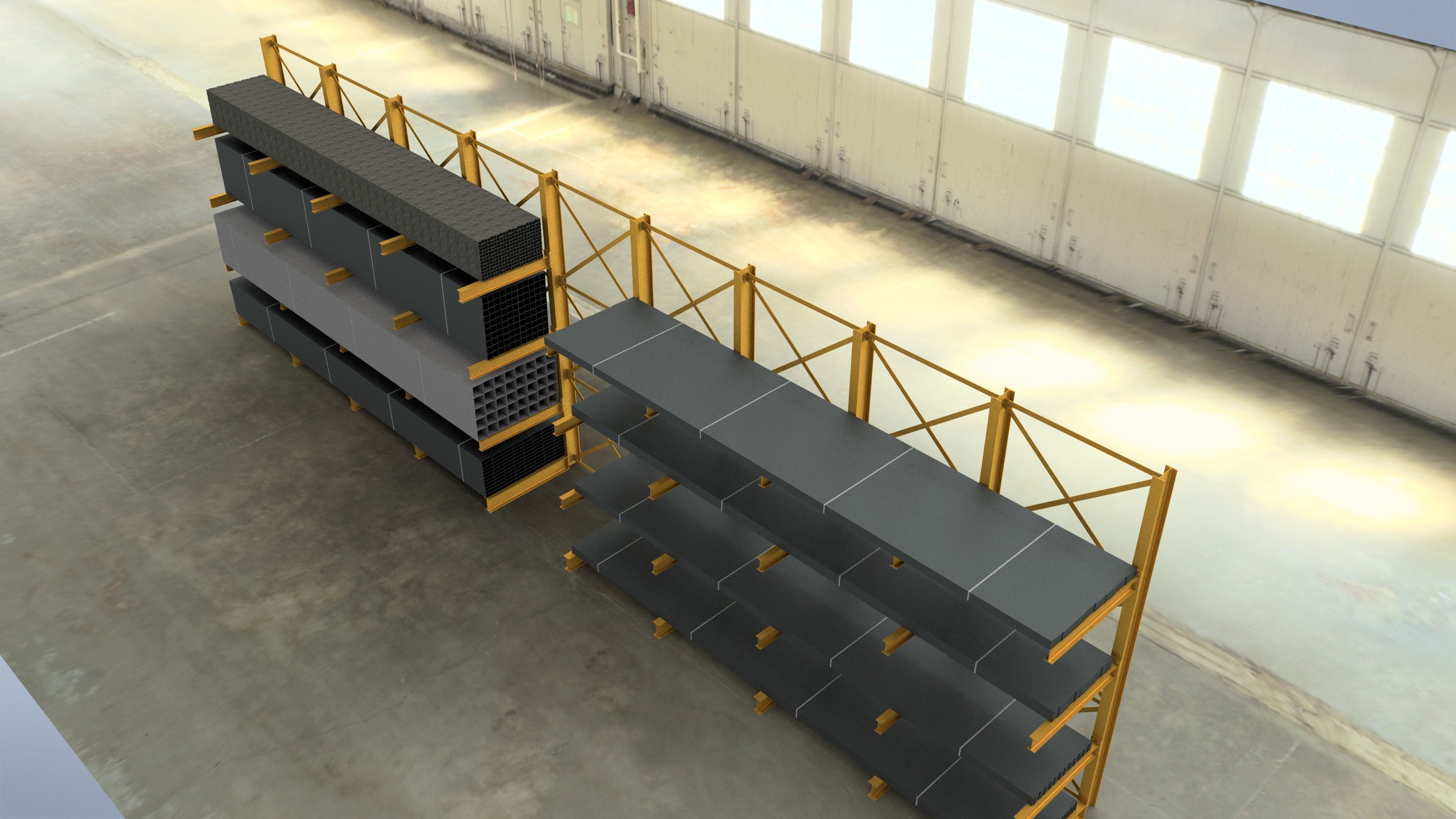 Steel Cantilever Beam free 3D model | CGTrader