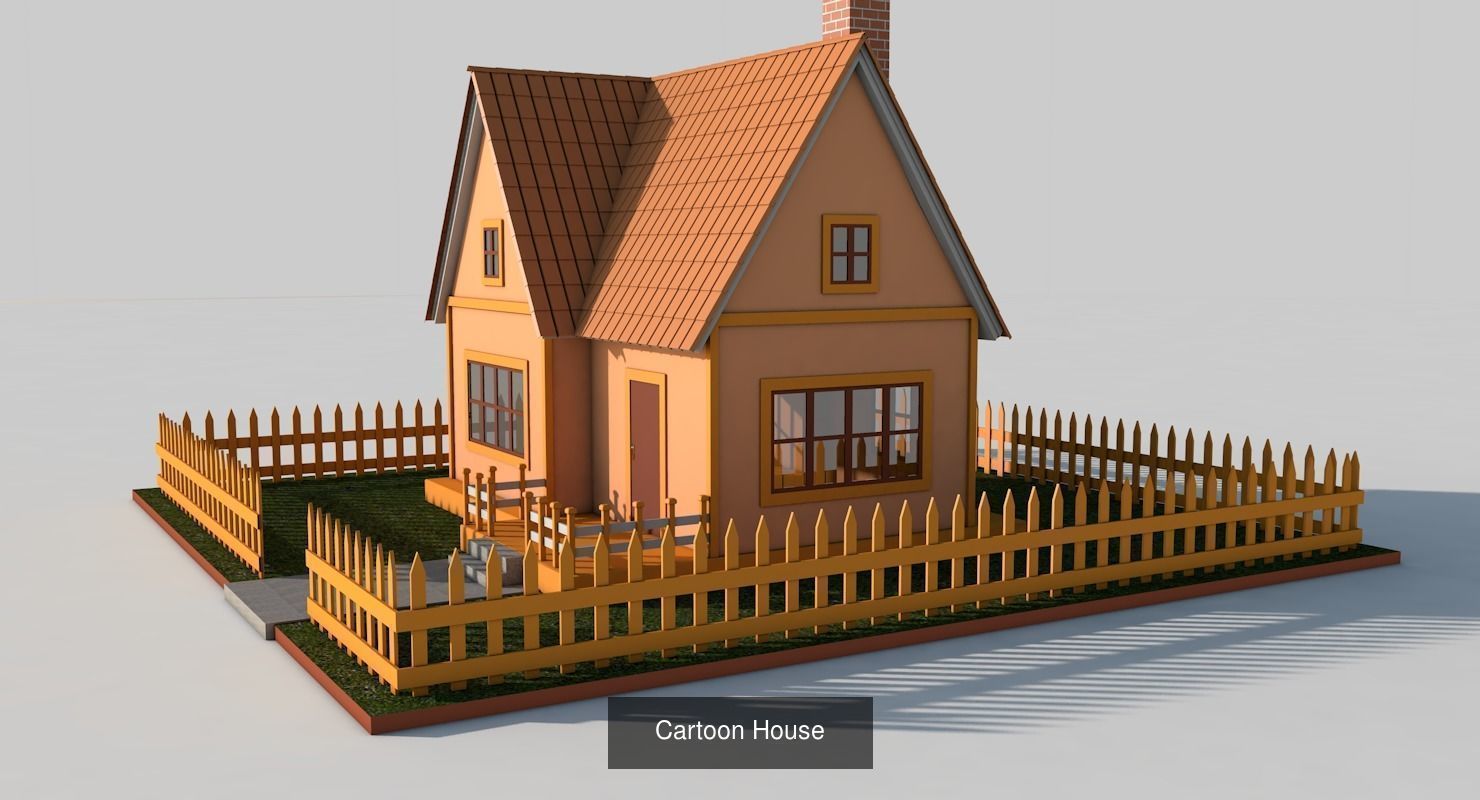 3D Model Collection Cartoon Houses Pack VR / AR / low-poly | CGTrader