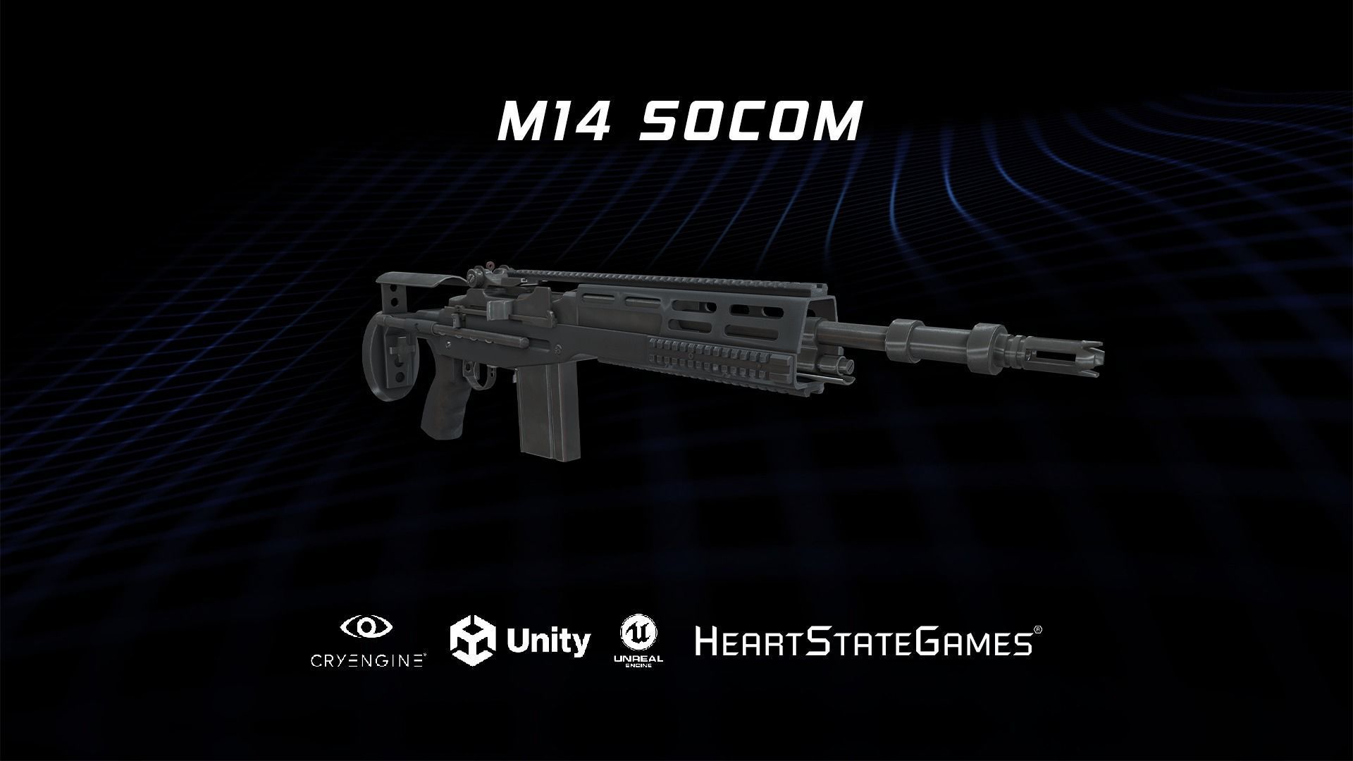 3D model DMR 1 - M14 SOCOM Tactical Marksman Rifle - 4K Game Ready VR ...