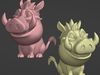 PUMBA CHIBI 2 MODELS LION KING FANART 3D model 3D printable | CGTrader