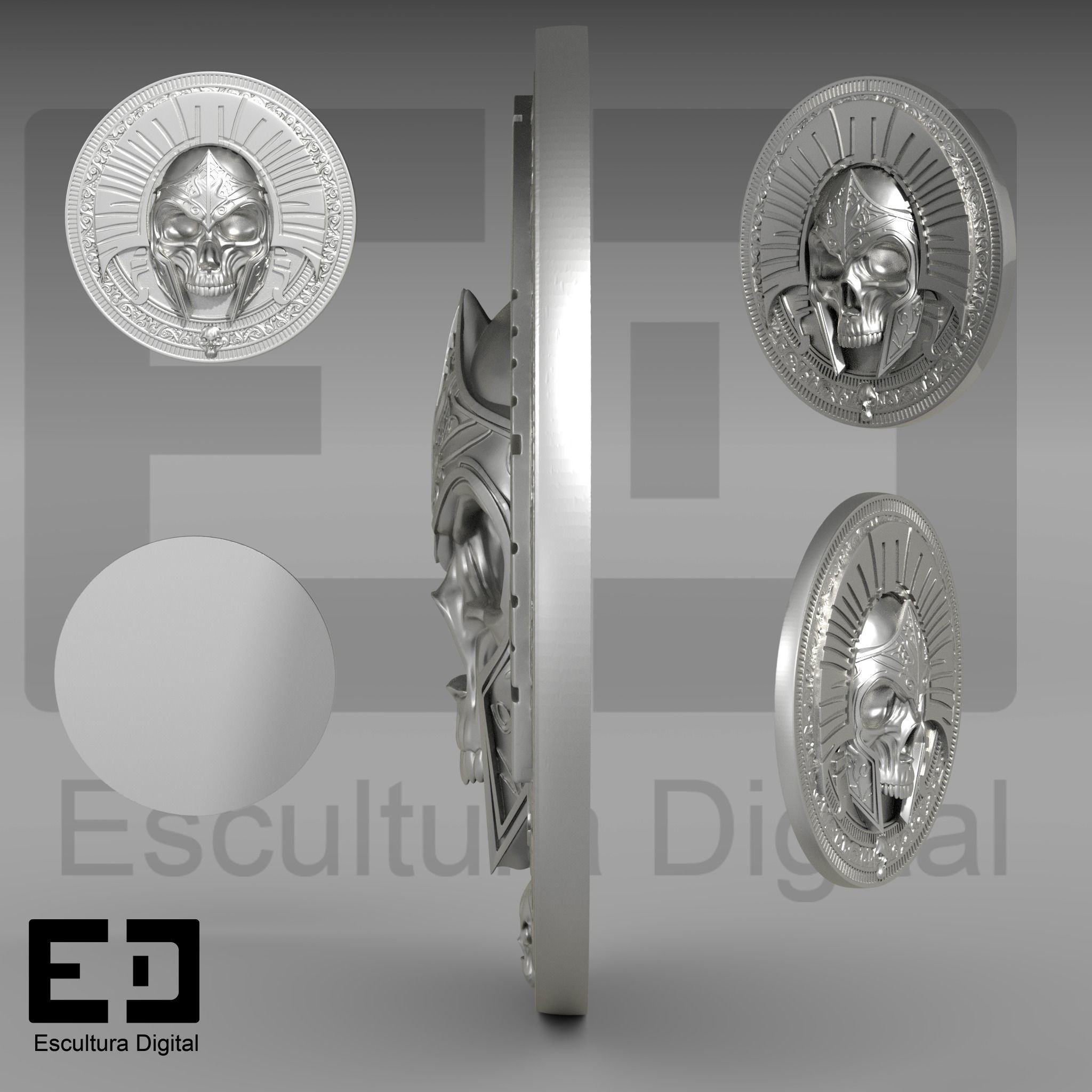 spartan coin 3D model 3D printable | CGTrader
