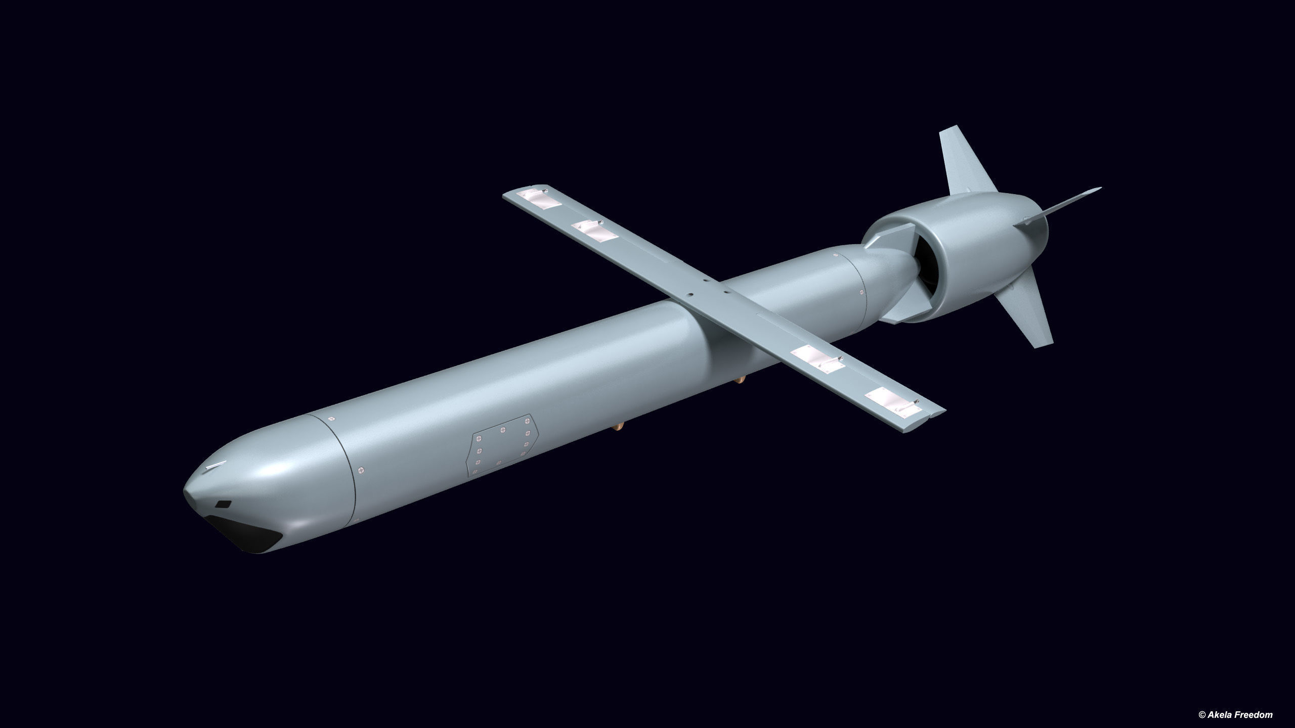 Wind Demon missile 3D model animated | CGTrader