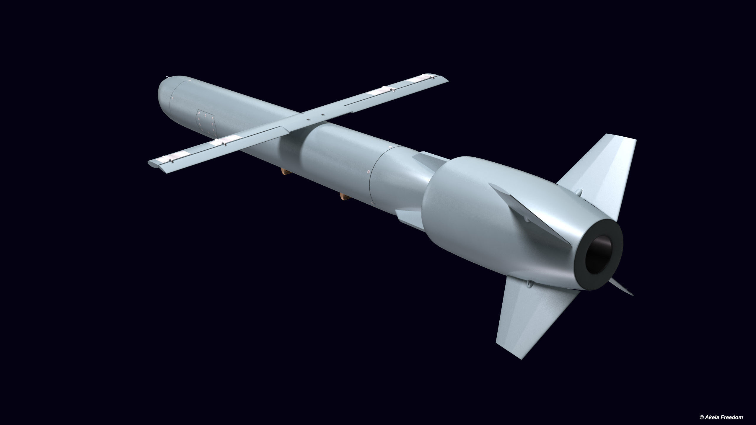 Wind Demon missile 3D model animated | CGTrader
