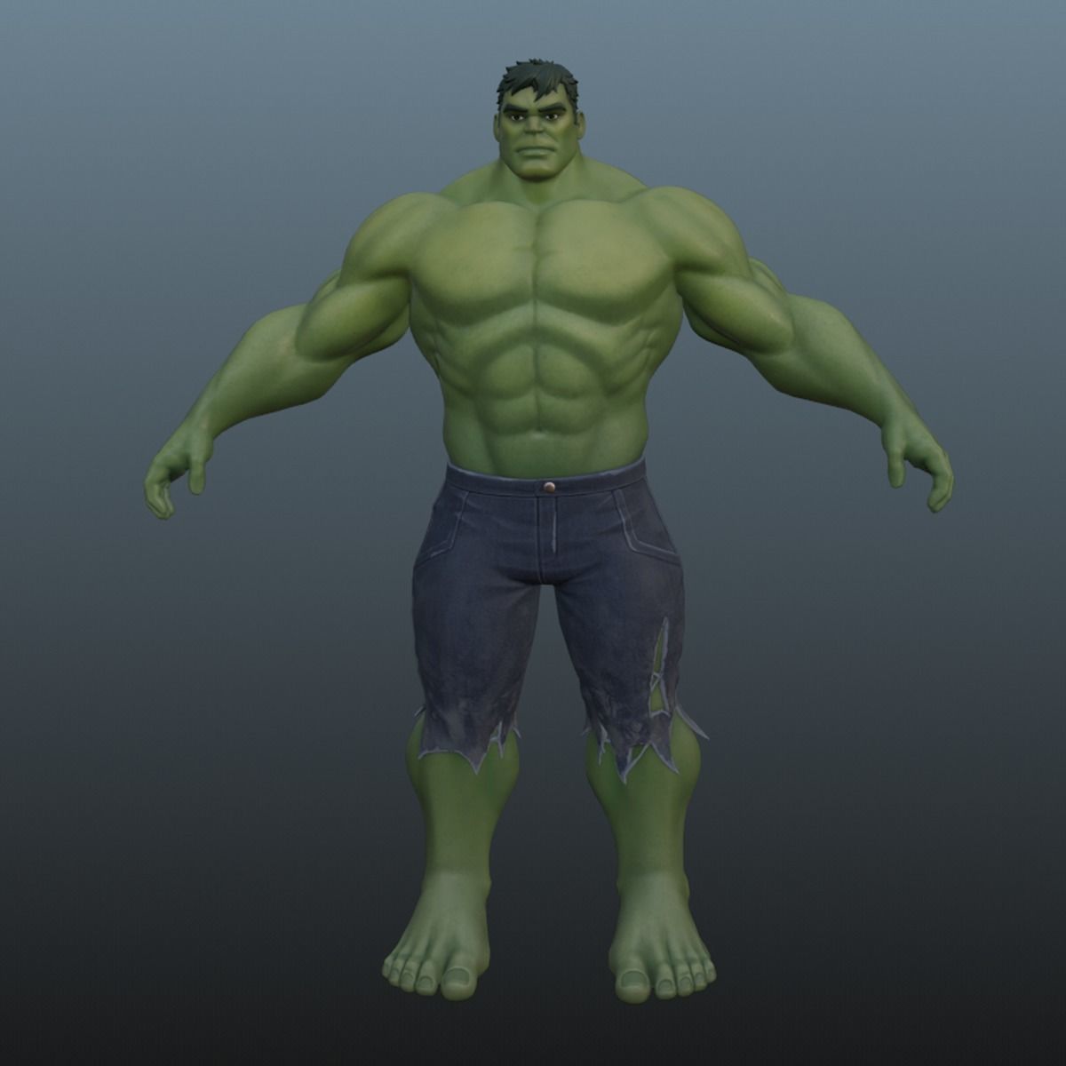 3D model Hulk Avengers for Blender Only VR / AR / low-poly | CGTrader