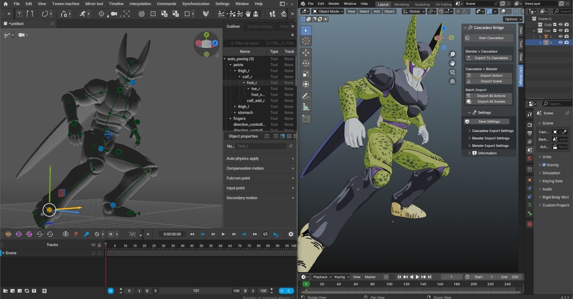 3D model Perfect Cell Dragon Ball for Blender Only VR / AR / low-poly ...