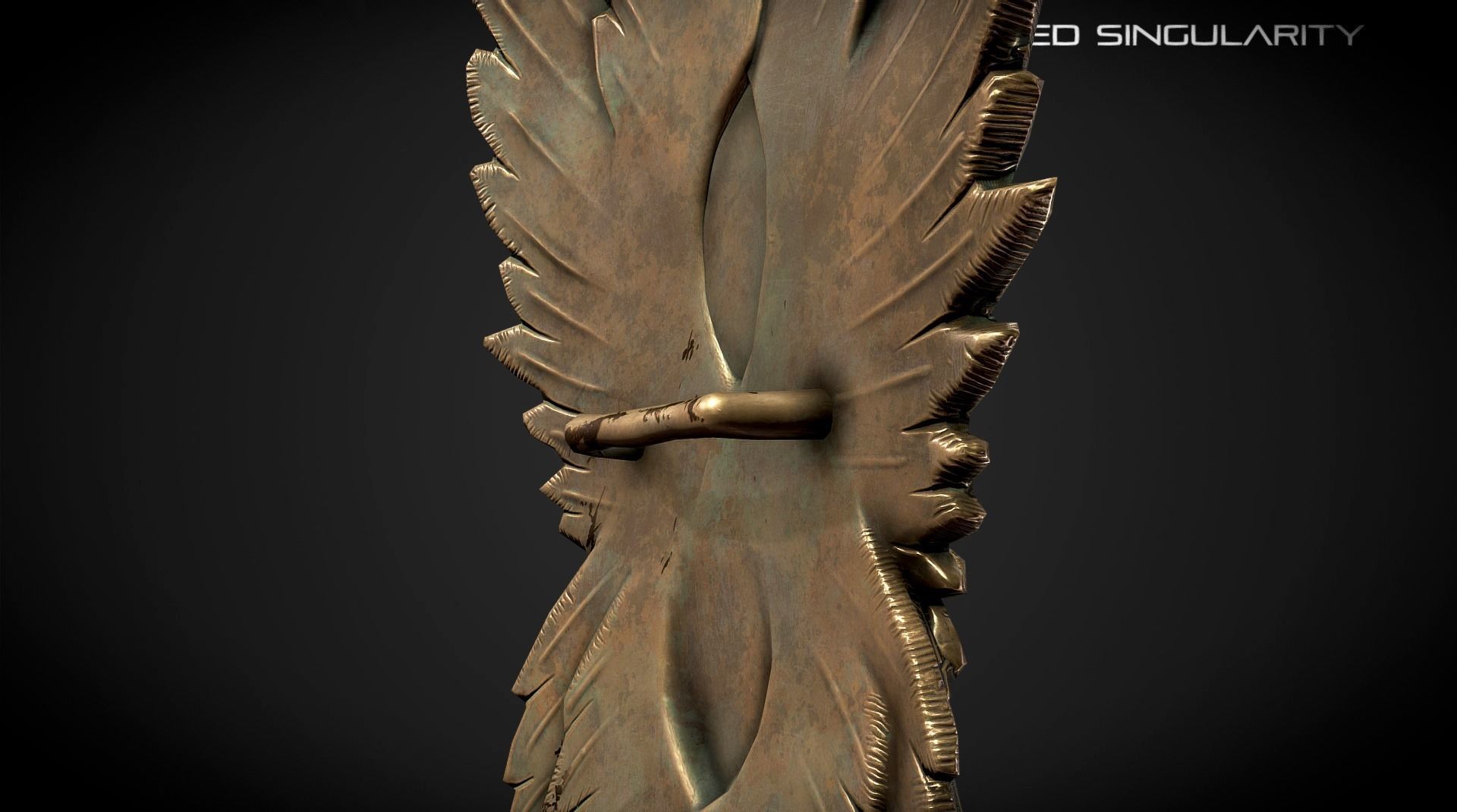 3D model wing shield Medieval dark fantasy weapo VR / AR / low-poly ...