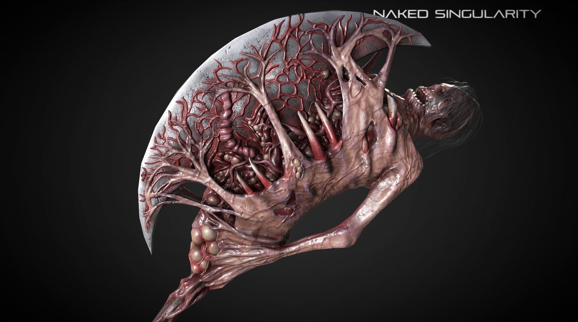 3D model Living Halberd Medieval dark fantasy weapon VR / AR / low-poly ...