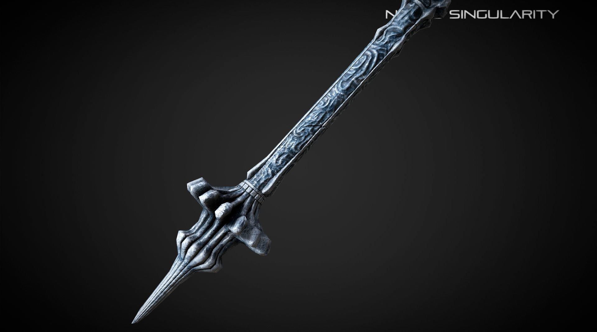 3D model Hades halberd Medieval dark fantasy weapon VR / AR / low-poly ...