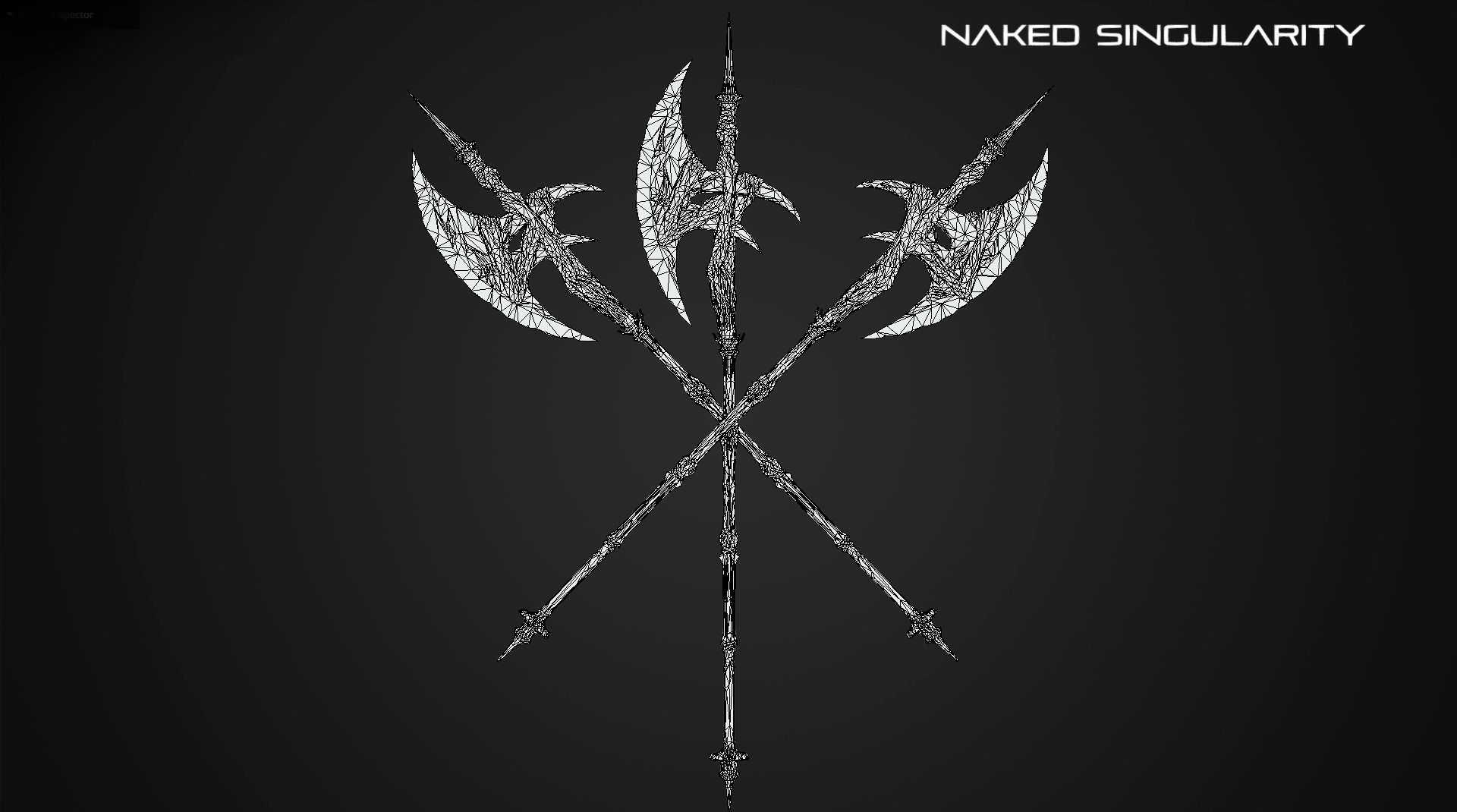 3D model Hades halberd Medieval dark fantasy weapon VR / AR / low-poly ...