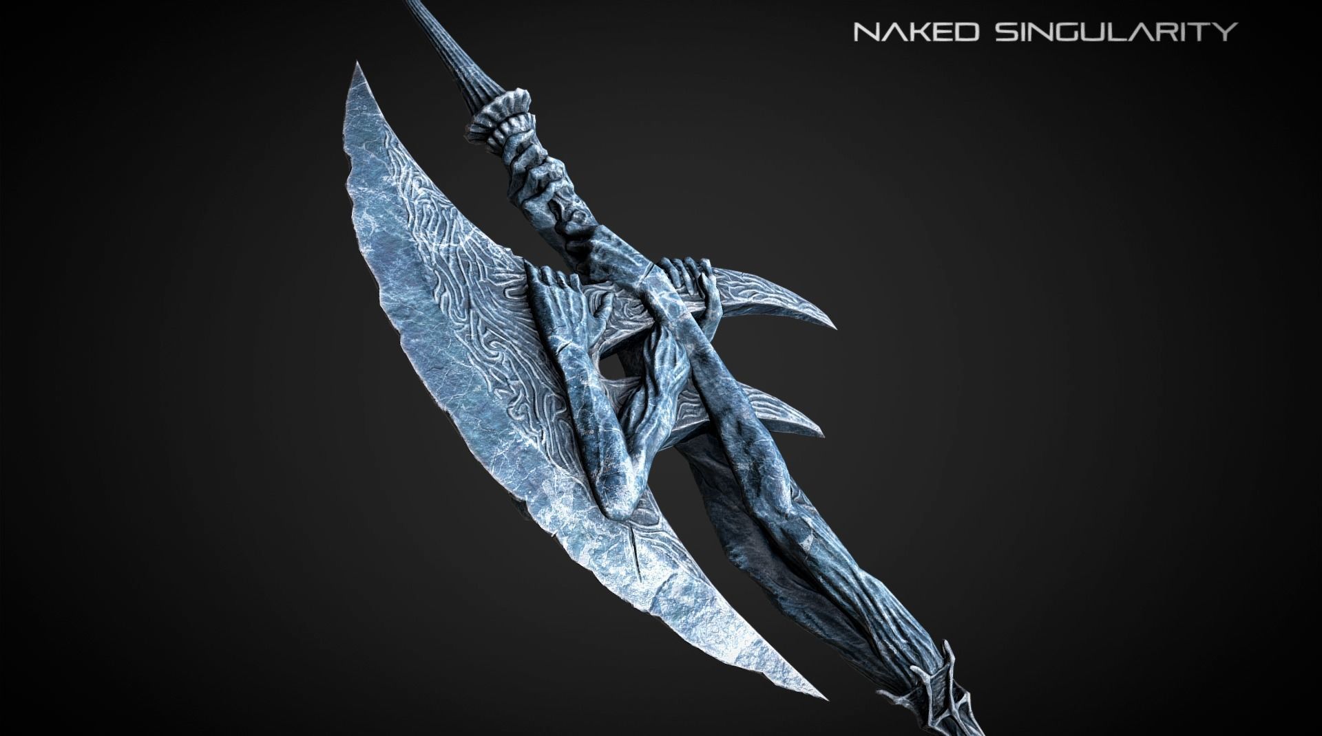 3D model Hades halberd Medieval dark fantasy weapon VR / AR / low-poly ...