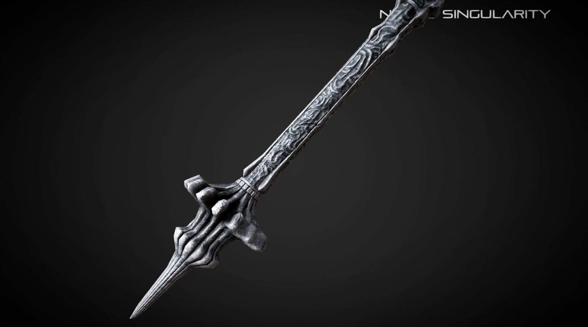 3D model Hades halberd Medieval dark fantasy weapon VR / AR / low-poly ...