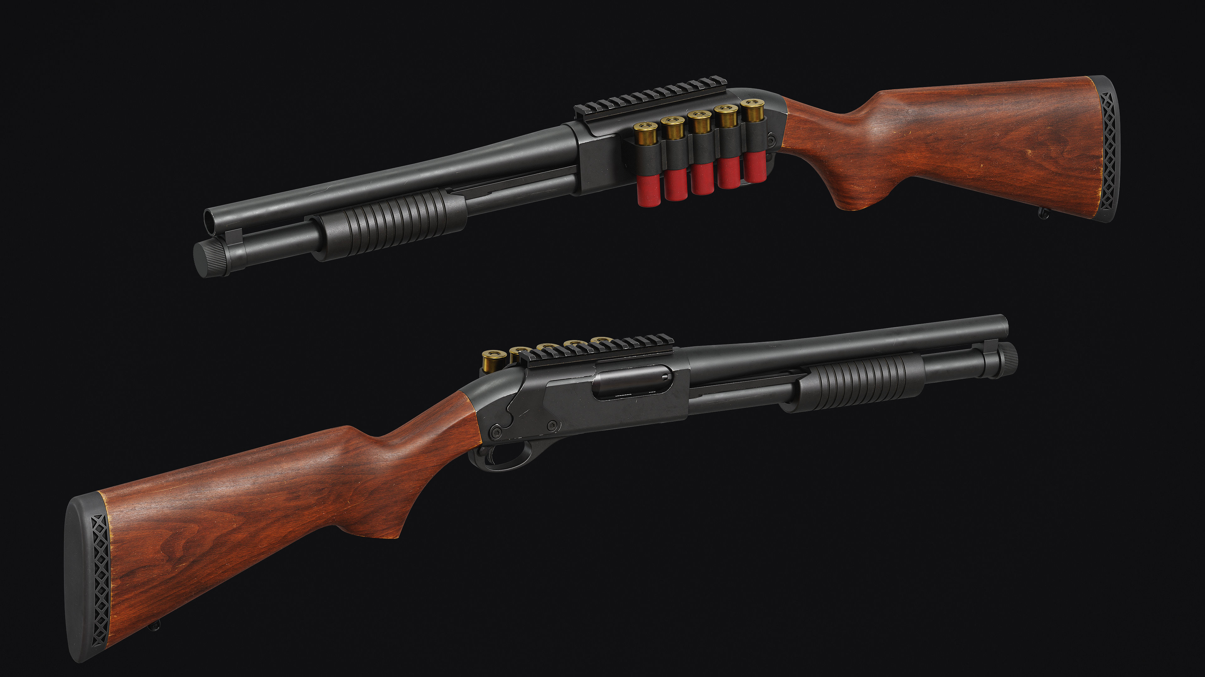 3D model Remington 870 shotguns pack VR / AR / low-poly | CGTrader