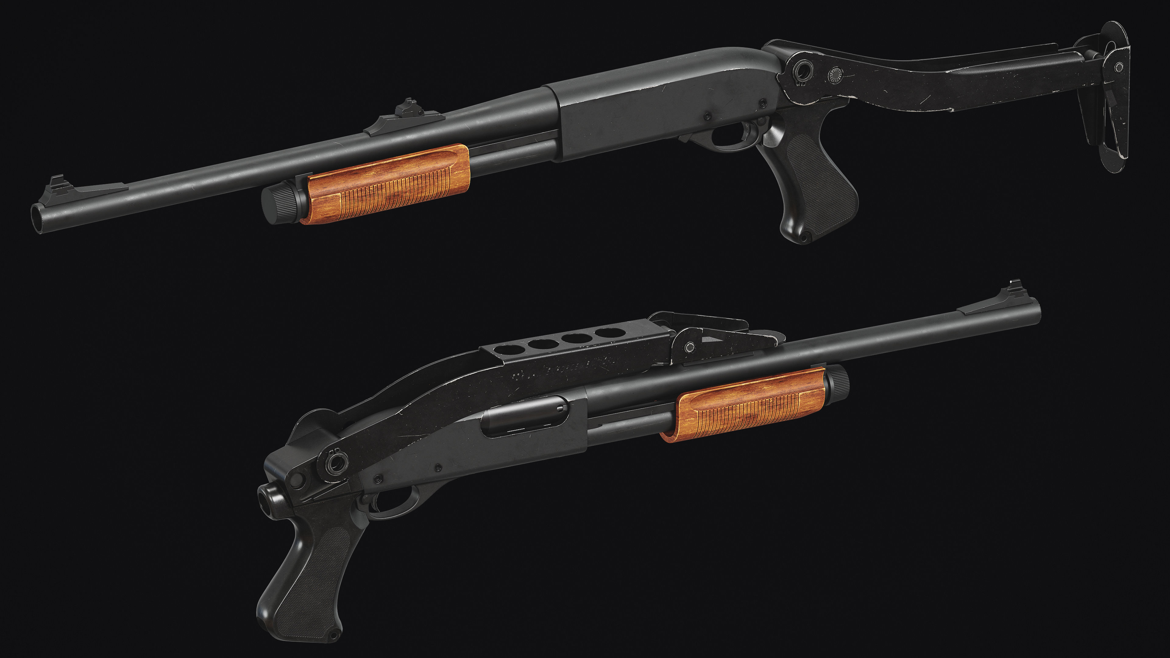 3D model Remington 870 shotguns pack VR / AR / low-poly | CGTrader