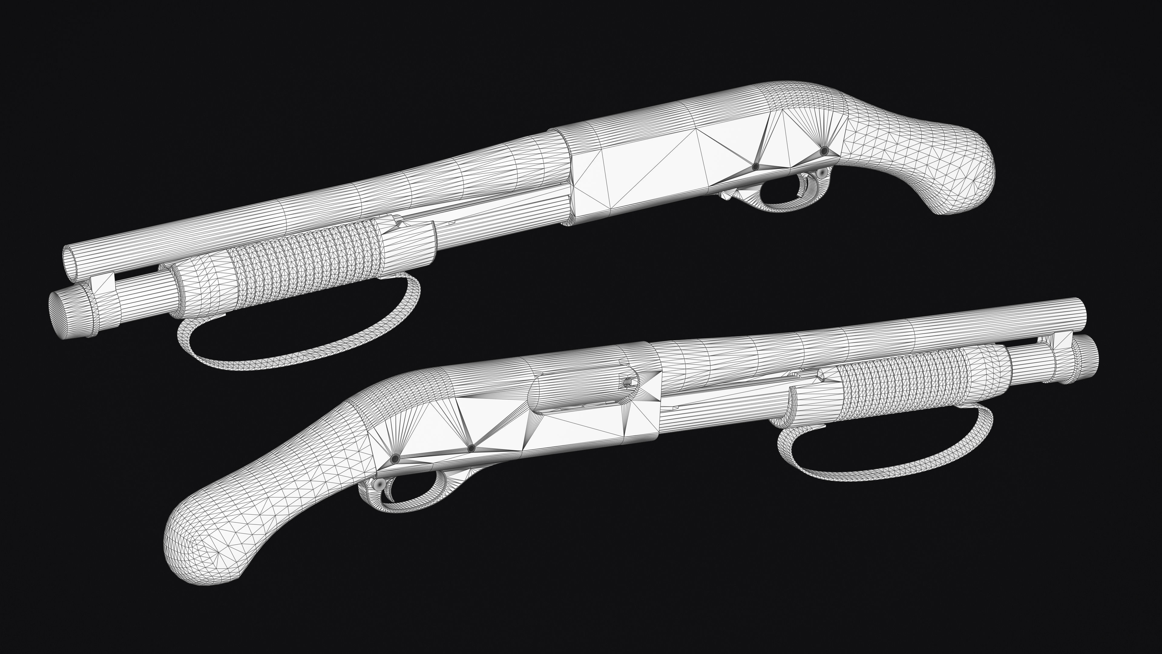 3D model Remington 870 shotguns pack VR / AR / low-poly | CGTrader
