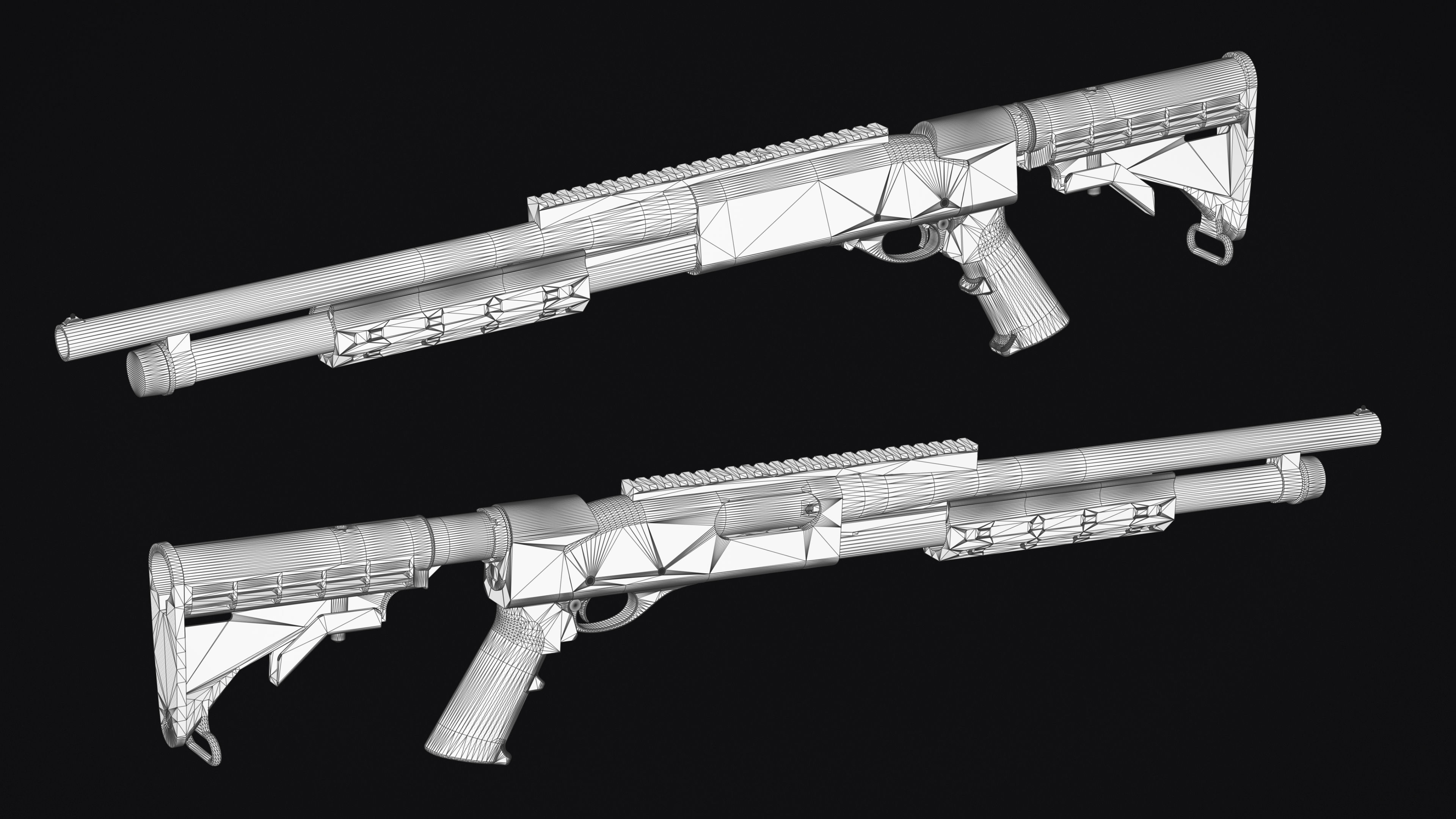 3D model Remington 870 shotguns pack VR / AR / low-poly | CGTrader