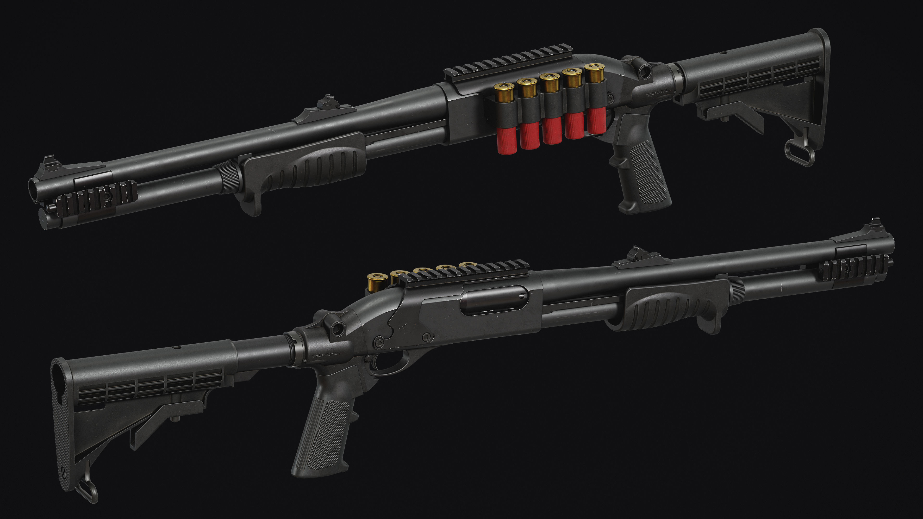 3D model Remington 870 shotguns pack VR / AR / low-poly | CGTrader