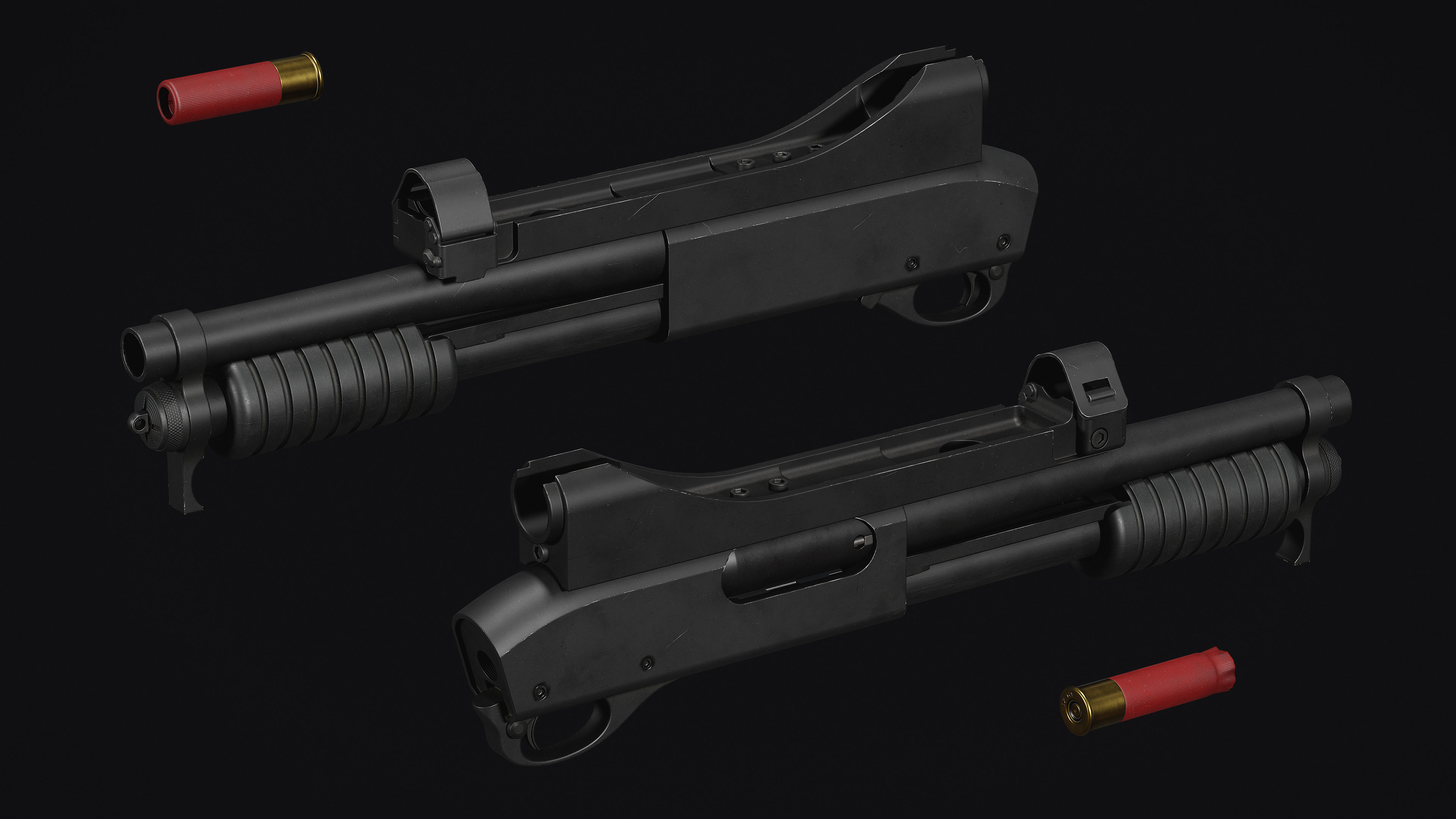 3D model Remington 870 shotguns pack VR / AR / low-poly | CGTrader