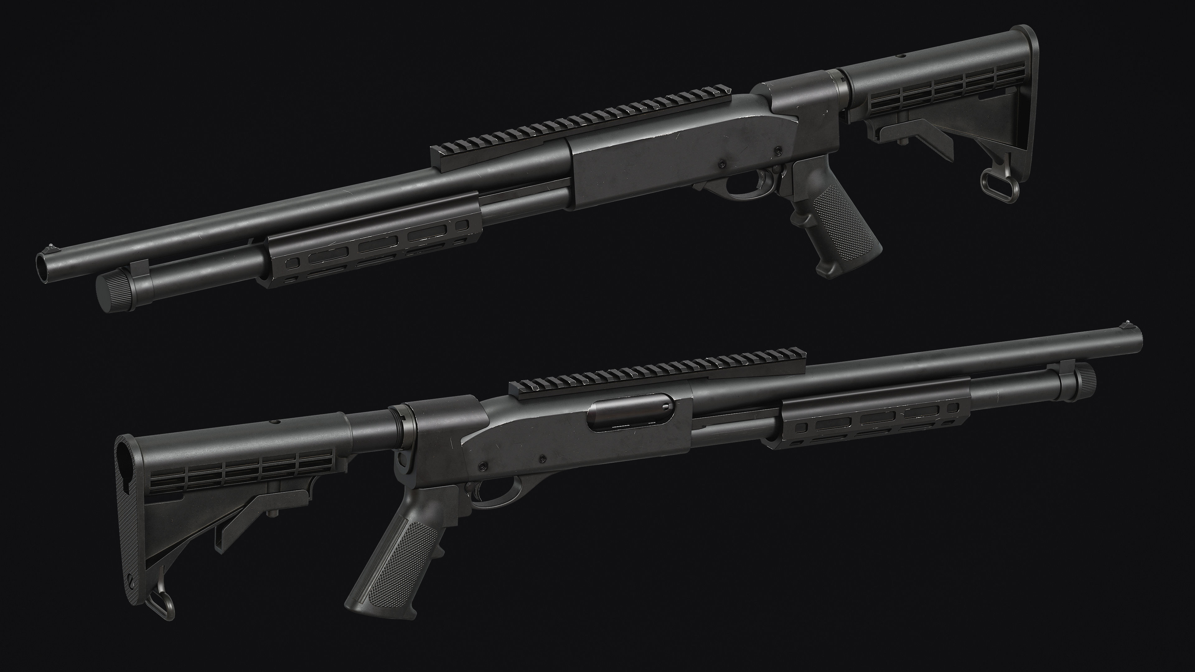 3D model Remington 870 shotguns pack VR / AR / low-poly | CGTrader