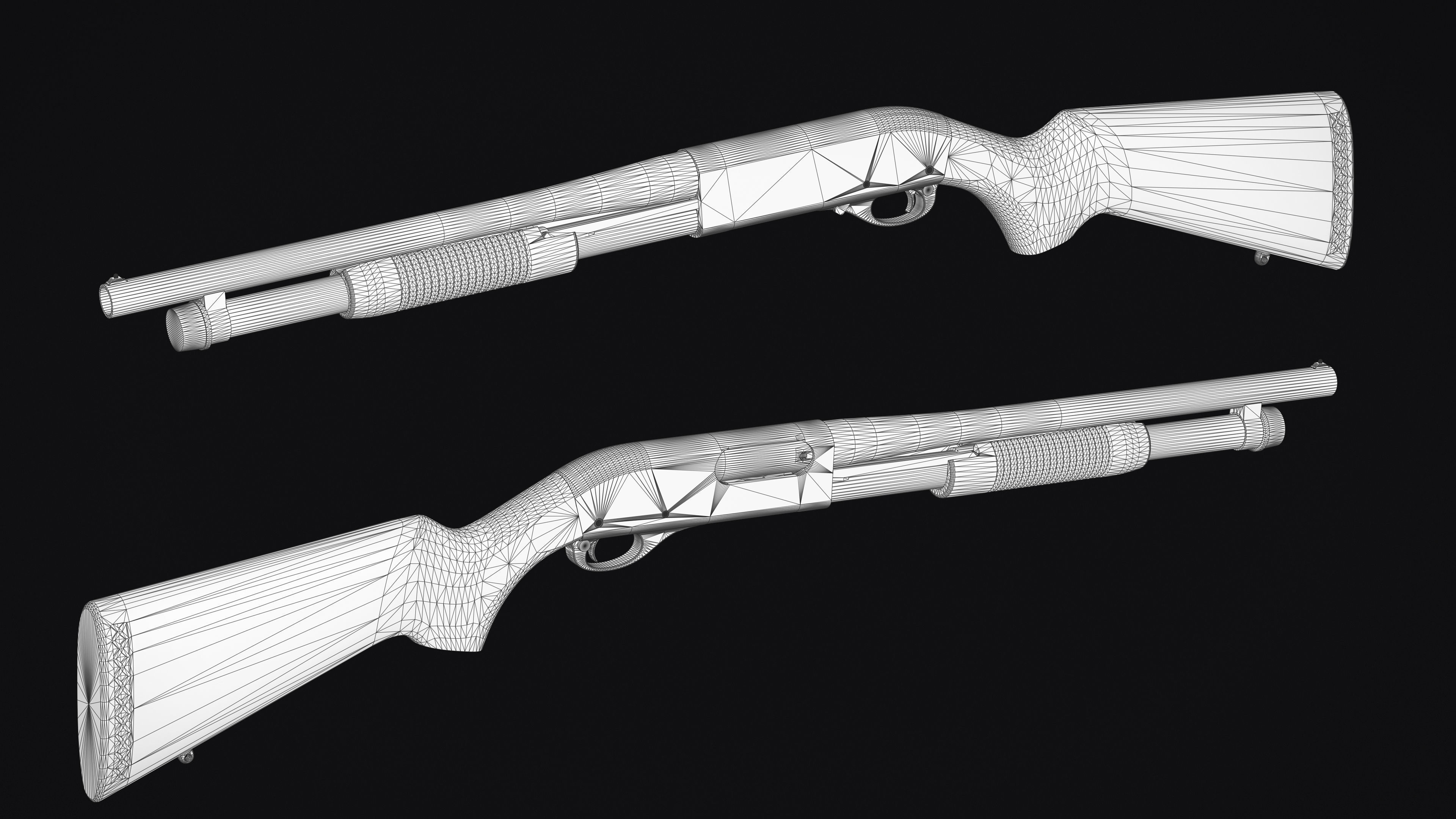 3D model Remington 870 shotguns pack VR / AR / low-poly | CGTrader
