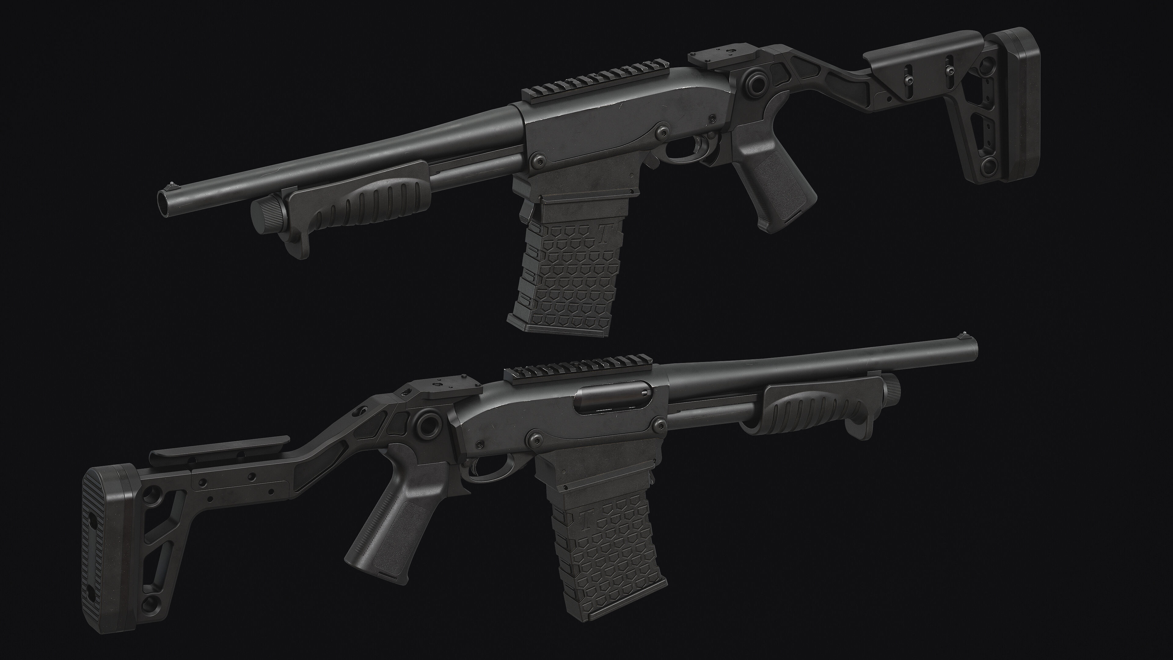 3D model Remington 870 shotguns pack VR / AR / low-poly | CGTrader