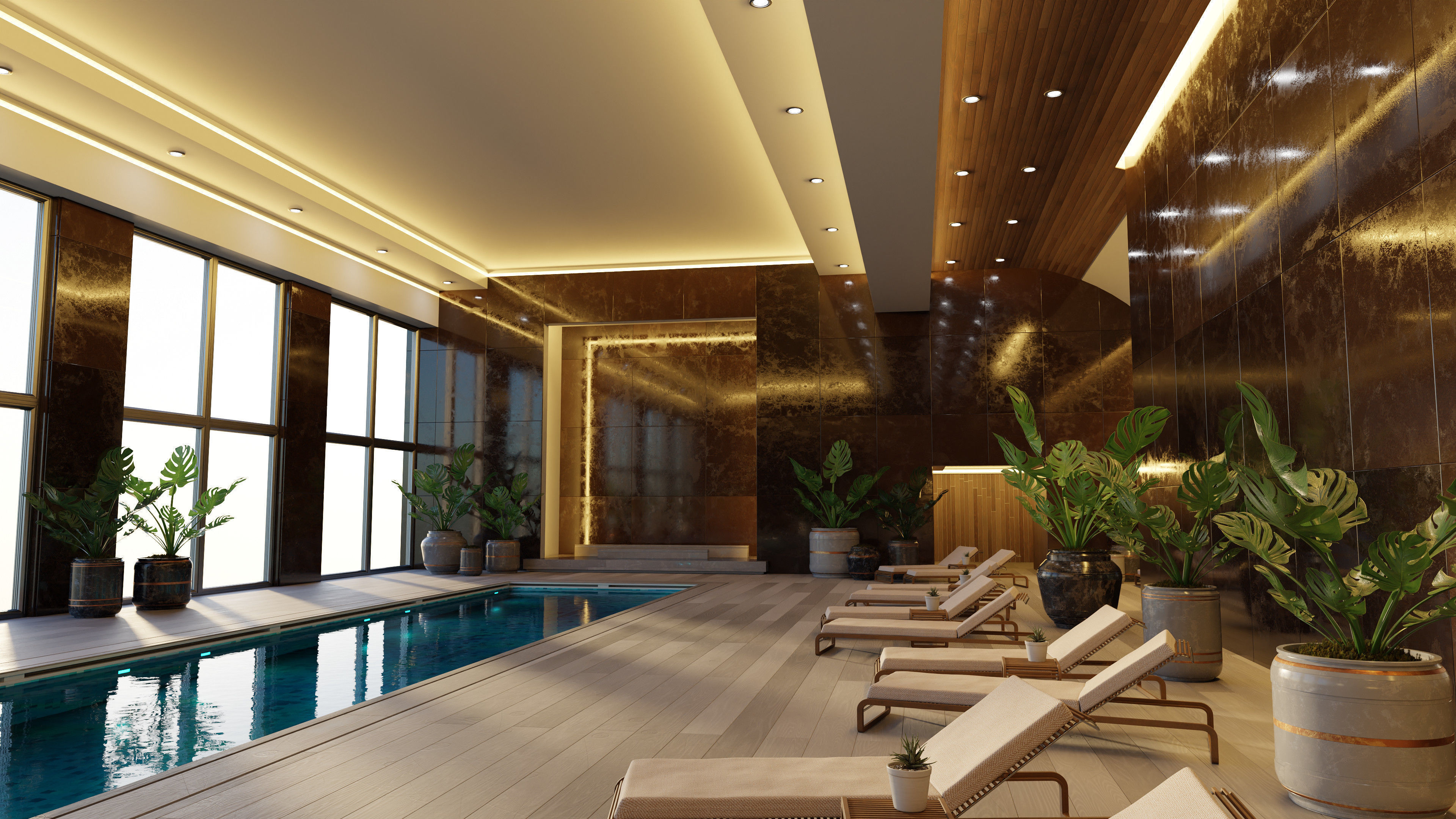 Luxury Swimming Pool 3D model - blend - fbx - obj 3D model | CGTrader