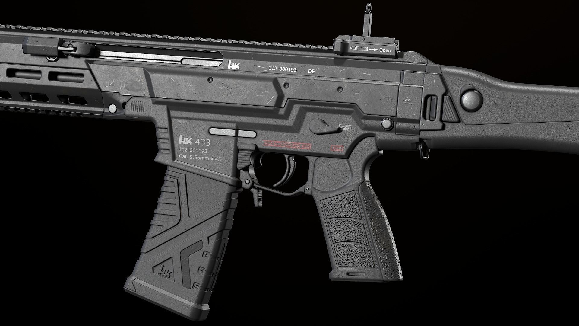 3D model HK433 Assault rifle VR / AR / low-poly | CGTrader