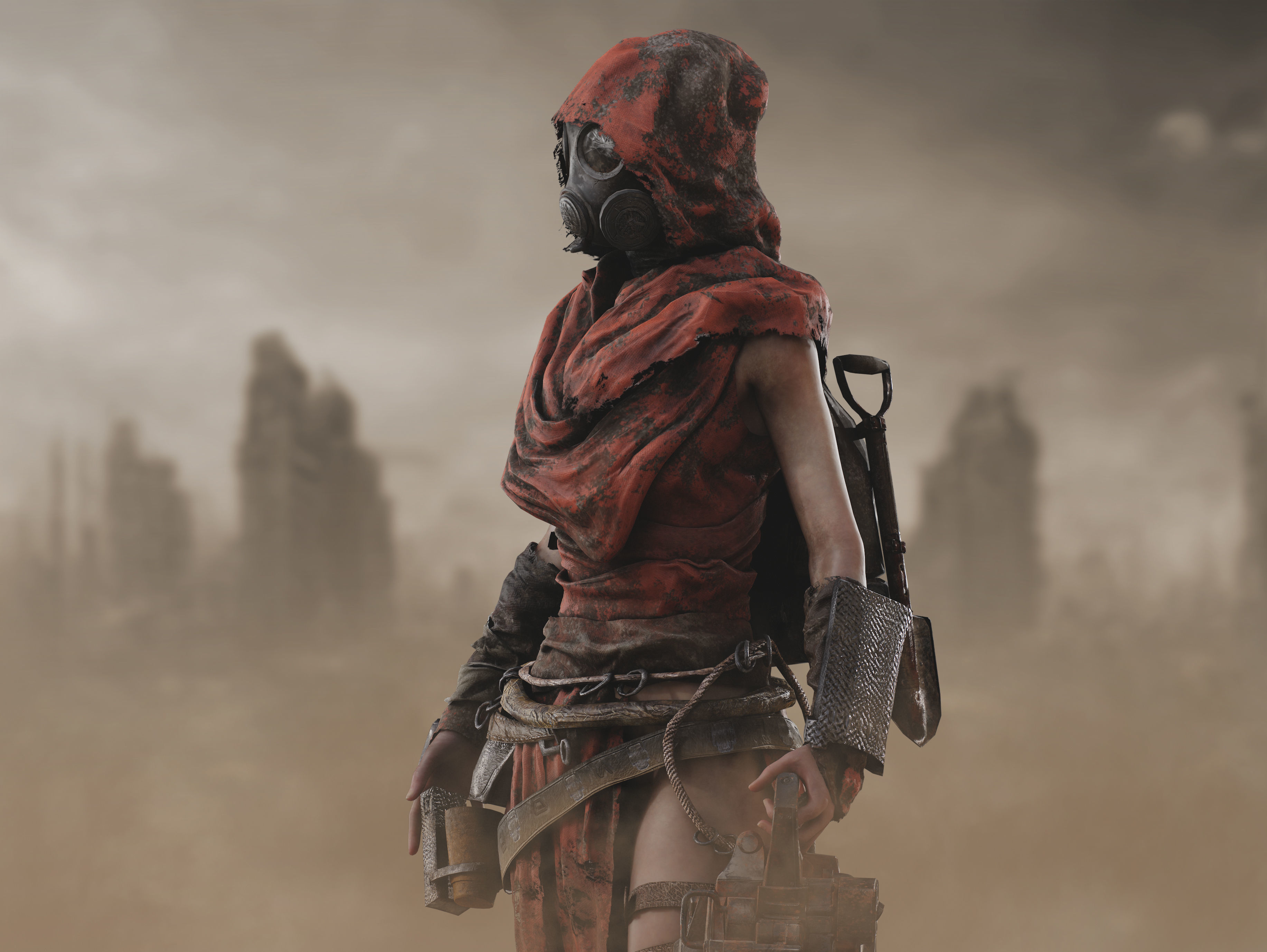 3D model Post Apocalyptic Girl VR / AR / low-poly | CGTrader