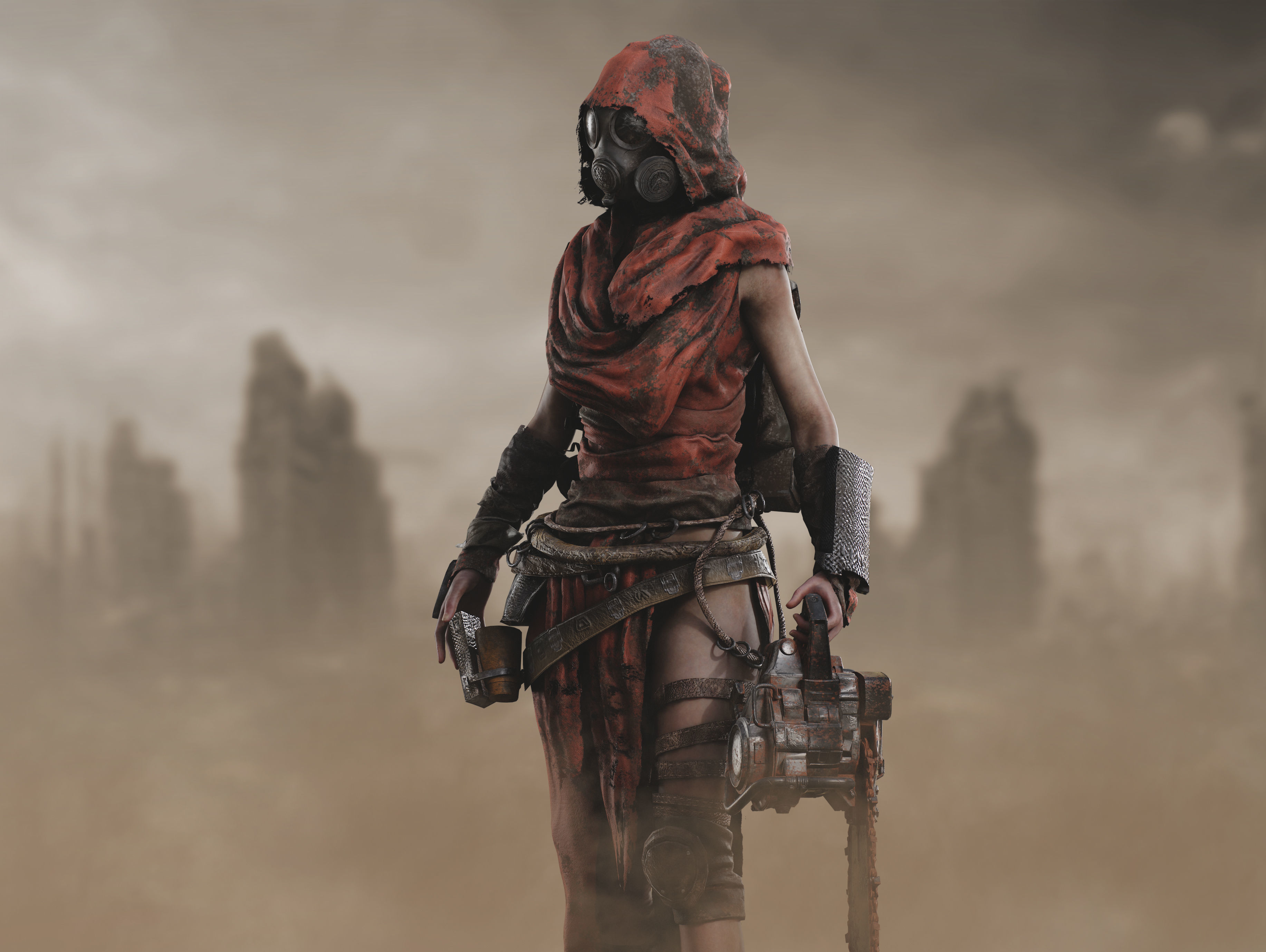 3D model Post Apocalyptic Girl VR / AR / low-poly | CGTrader