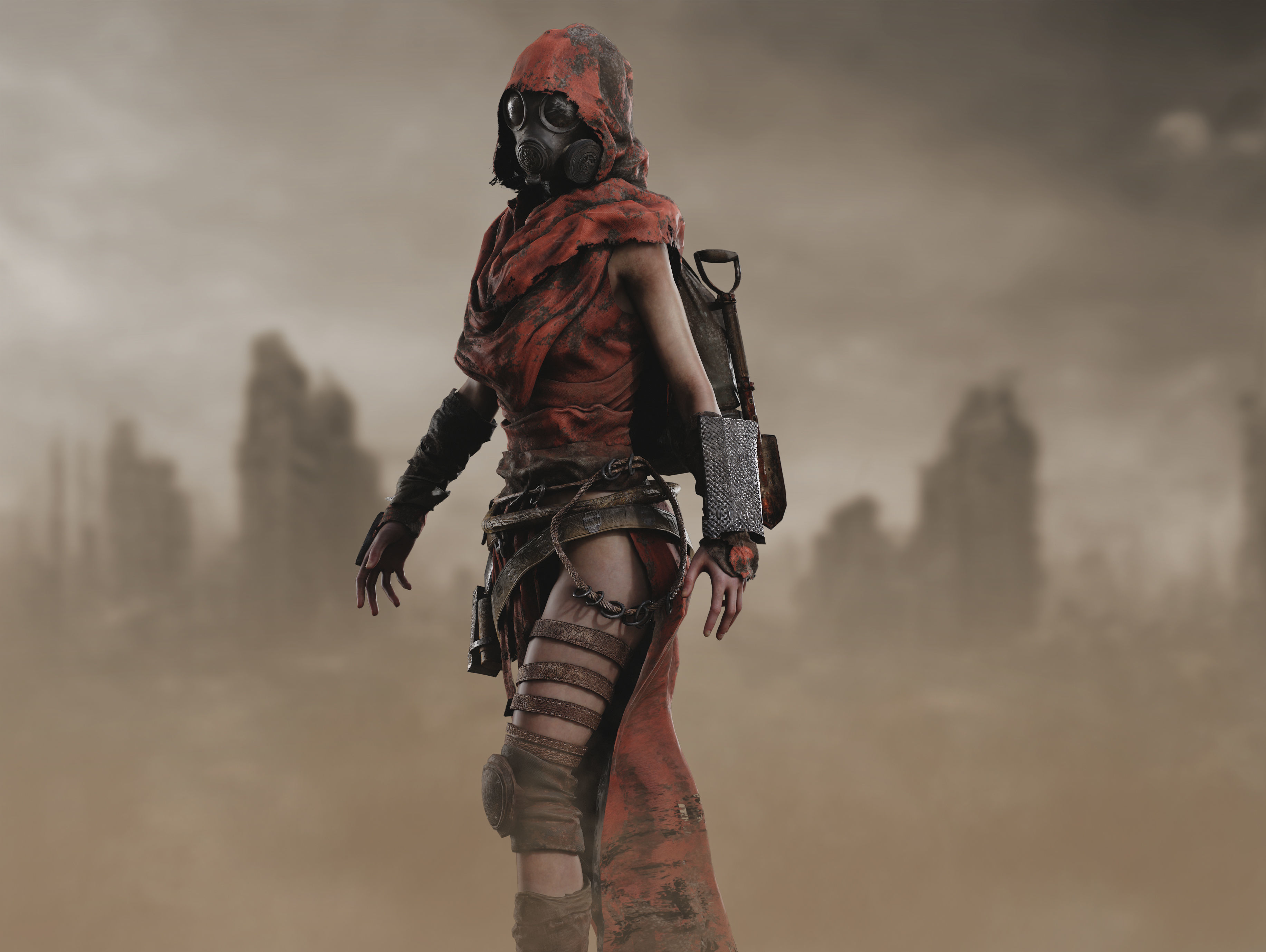 3D model Post Apocalyptic Girl VR / AR / low-poly | CGTrader