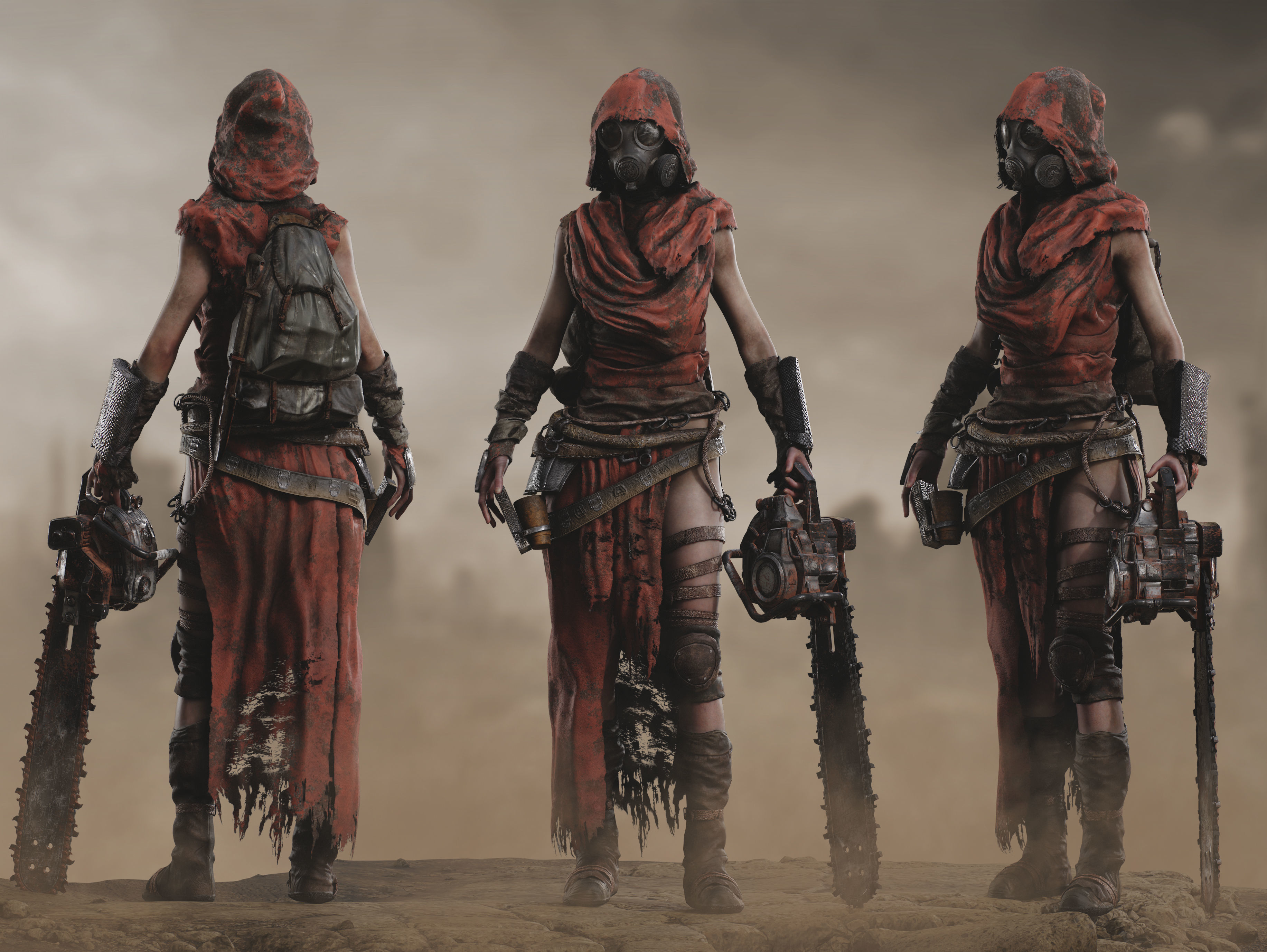 3D model Post Apocalyptic Girl VR / AR / low-poly | CGTrader