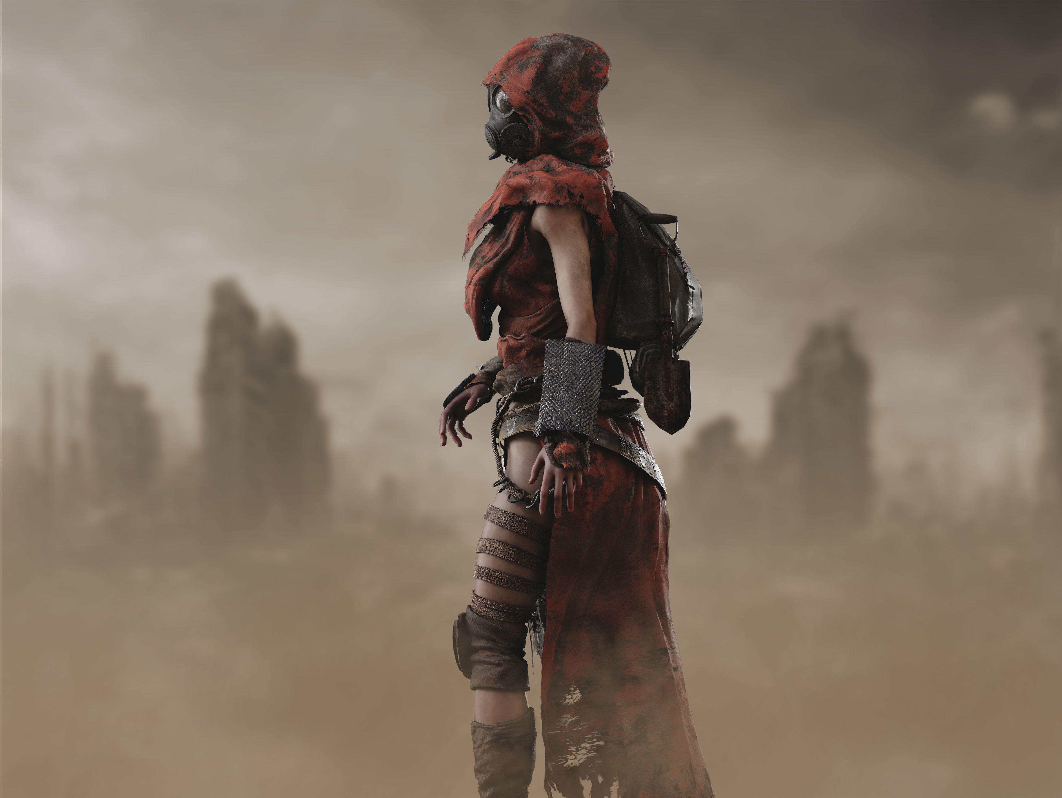 3D model Post Apocalyptic Girl VR / AR / low-poly | CGTrader