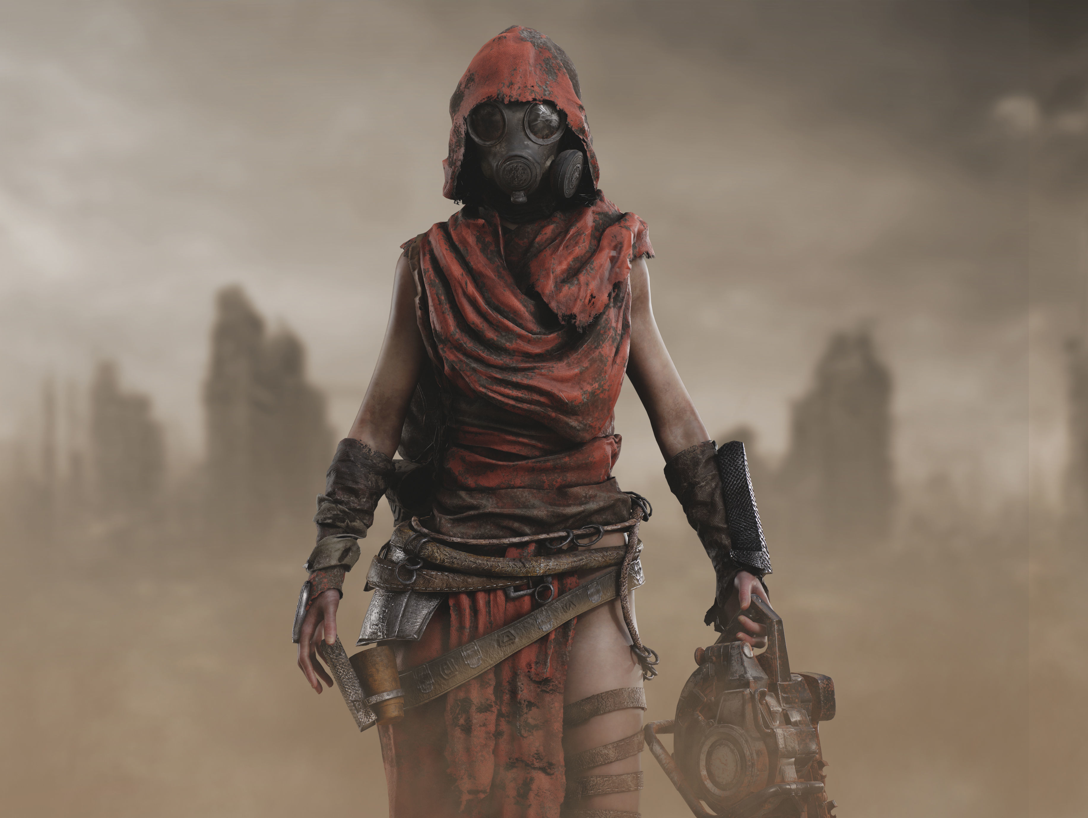 3D model Post Apocalyptic Girl VR / AR / low-poly | CGTrader