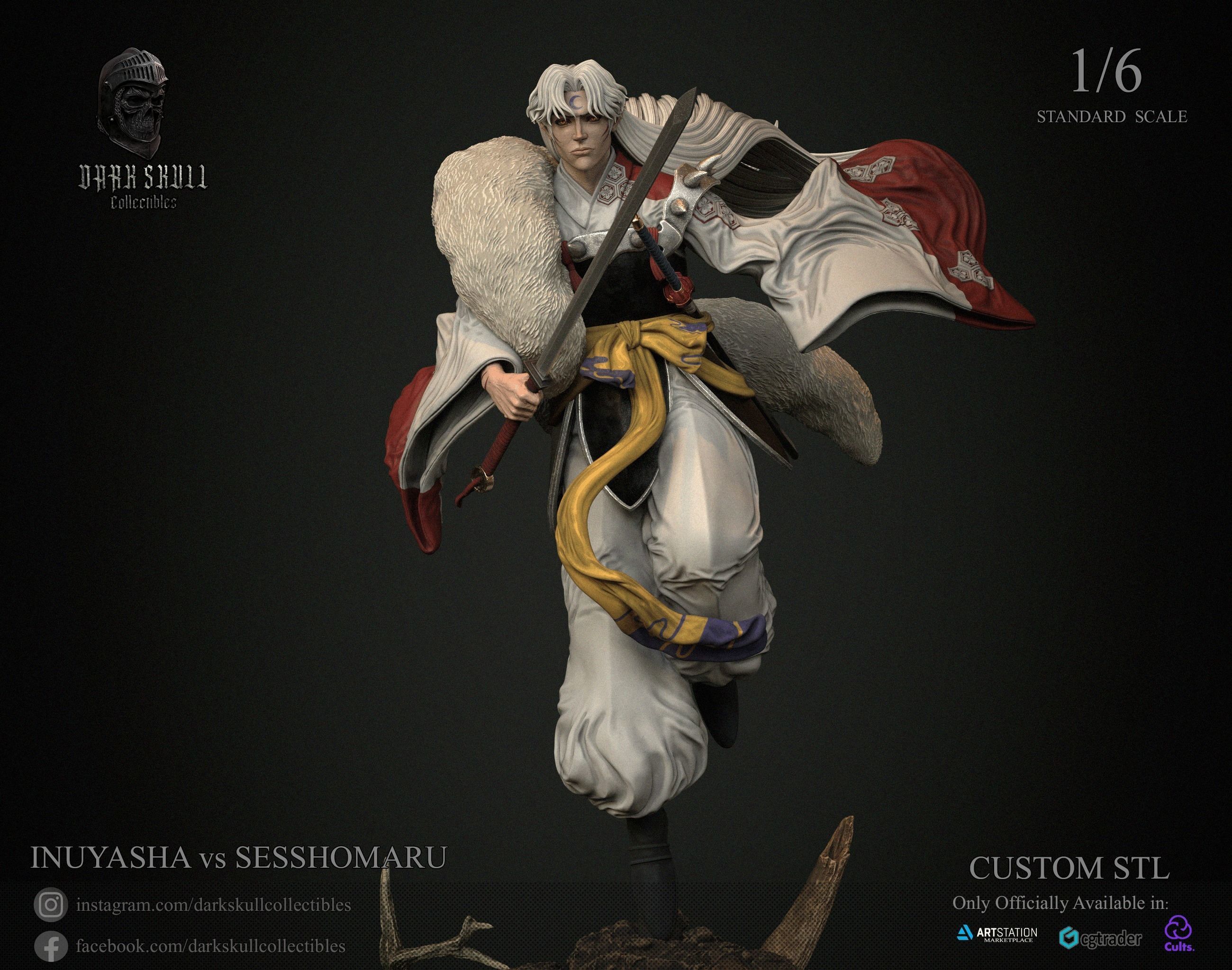INUYASHA vs SESSHOMARU 3D model 3D printable | CGTrader