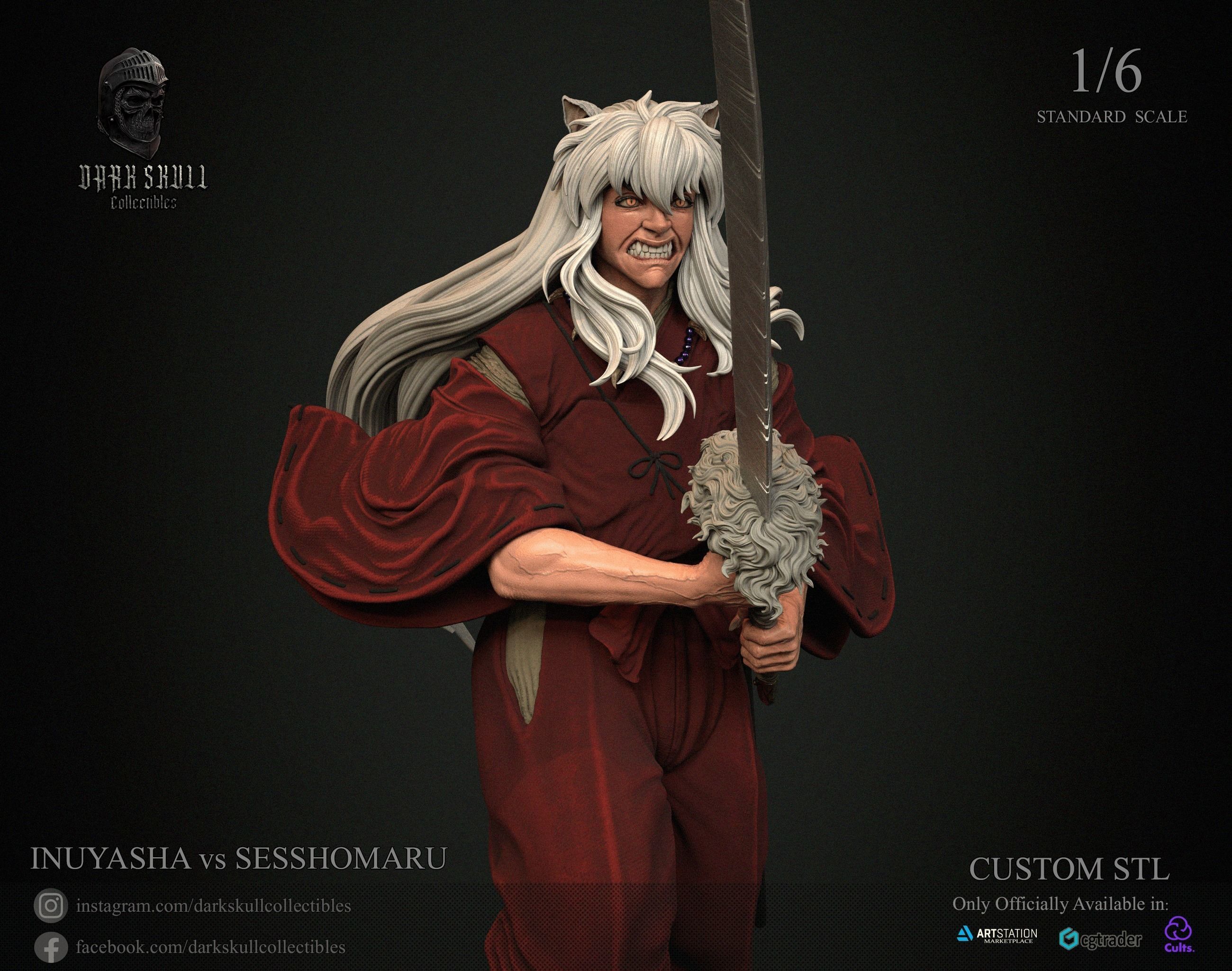 INUYASHA vs SESSHOMARU 3D model 3D printable | CGTrader