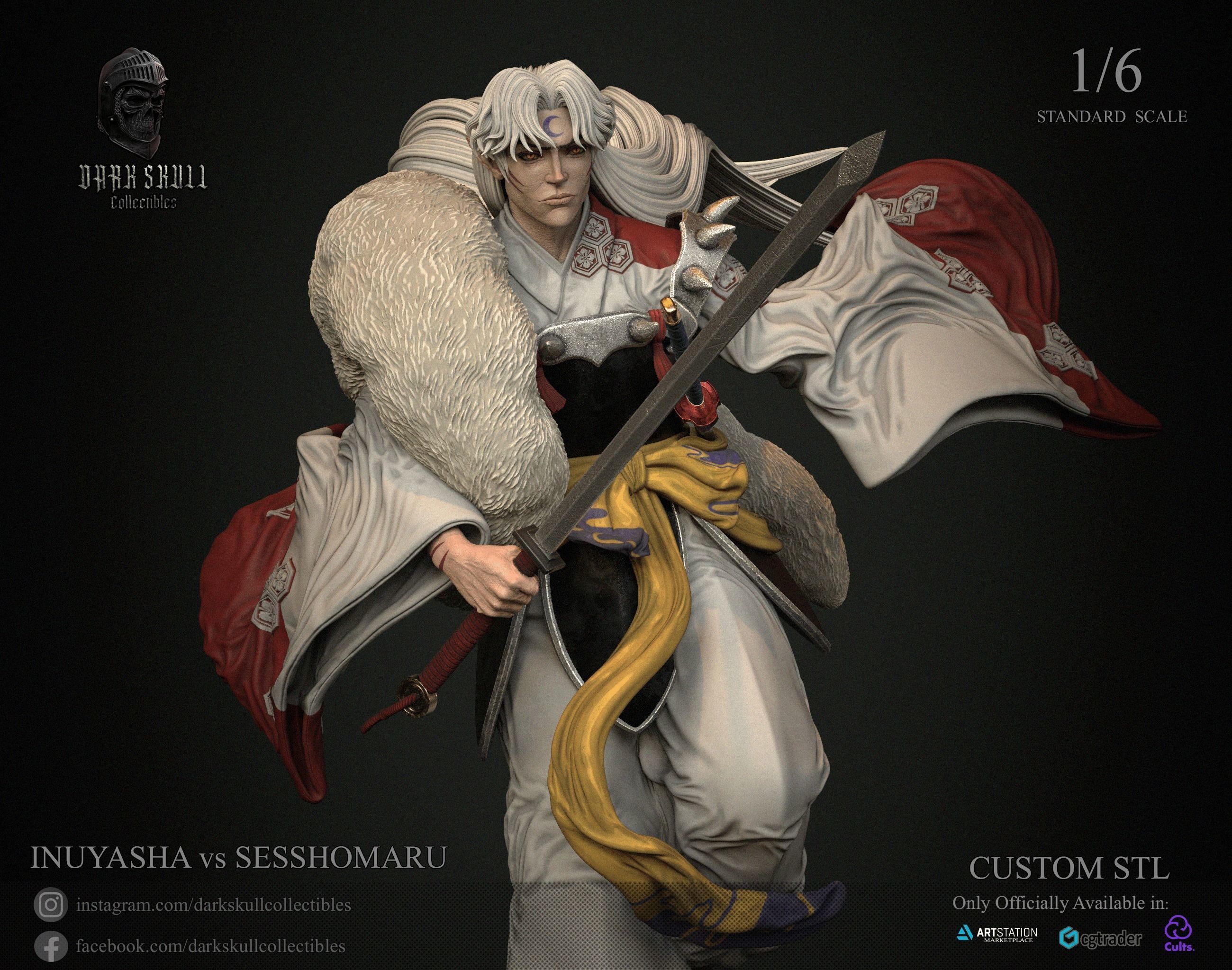INUYASHA vs SESSHOMARU 3D model 3D printable | CGTrader