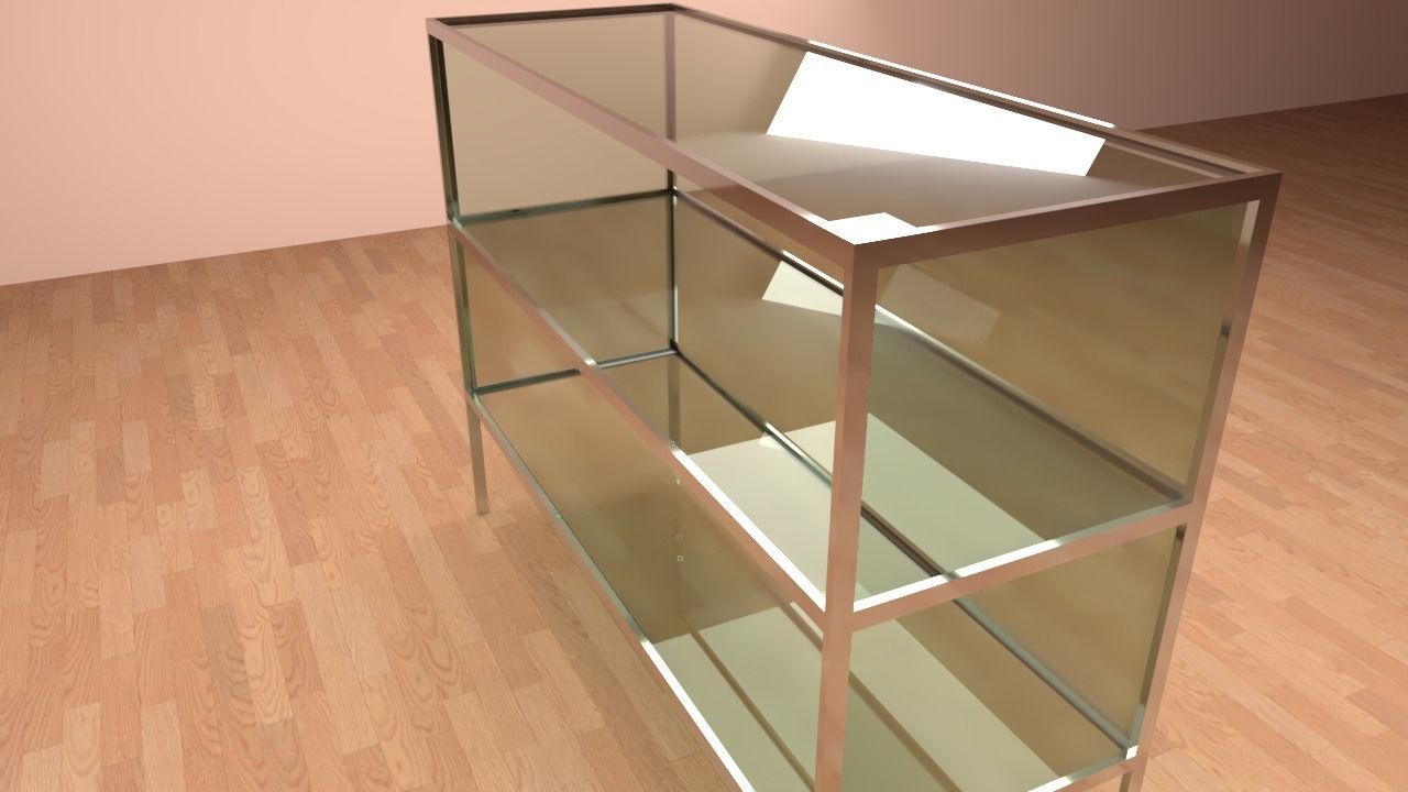 Glass Counter Shelf free 3D model | CGTrader