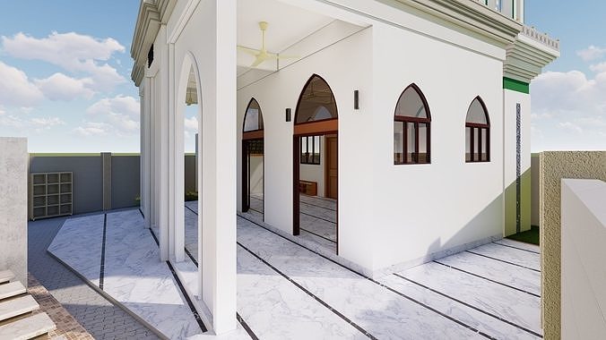 Masjid Mosque free 3D model | CGTrader
