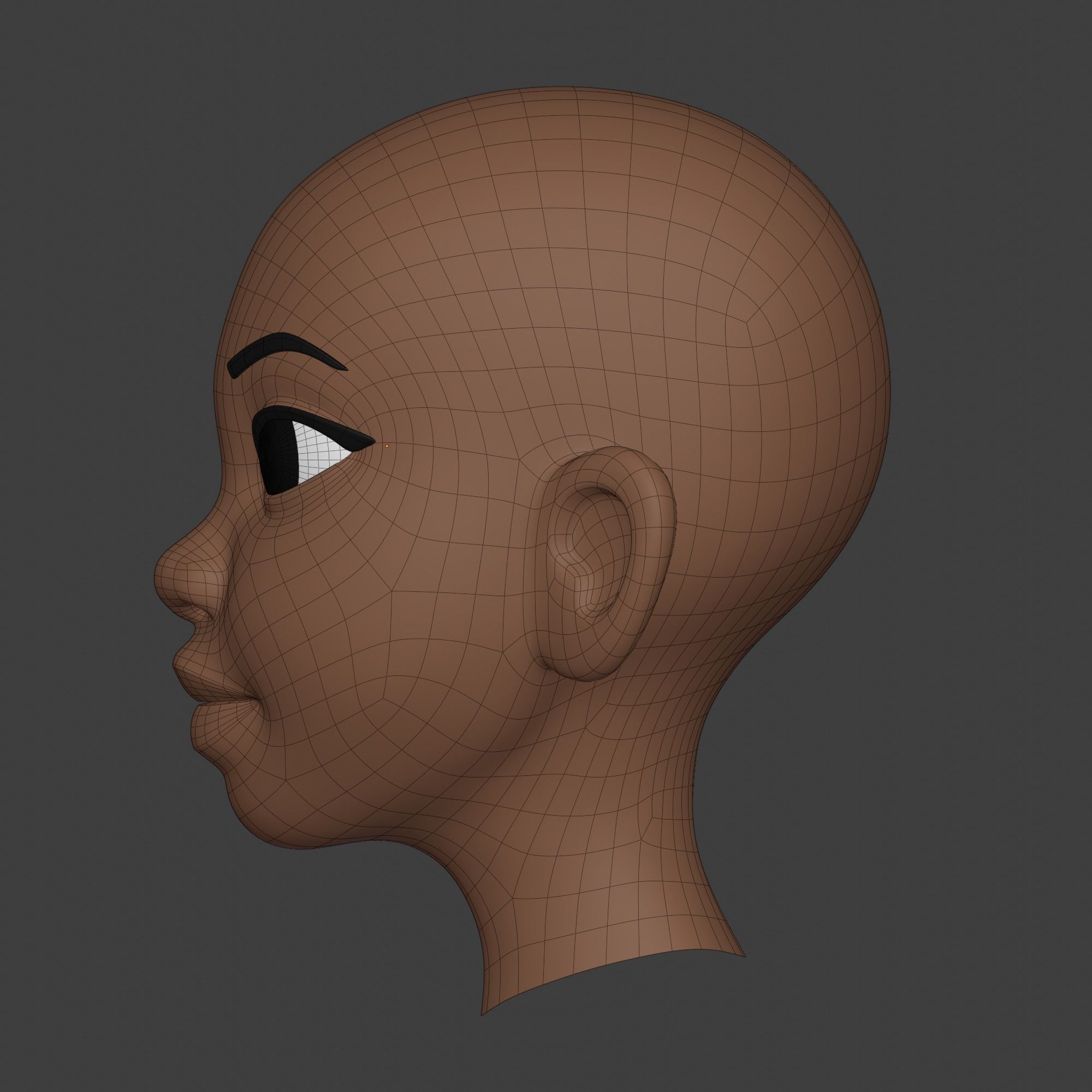 Free Stylized Head Base Mesh free VR / AR / low-poly 3D model | CGTrader