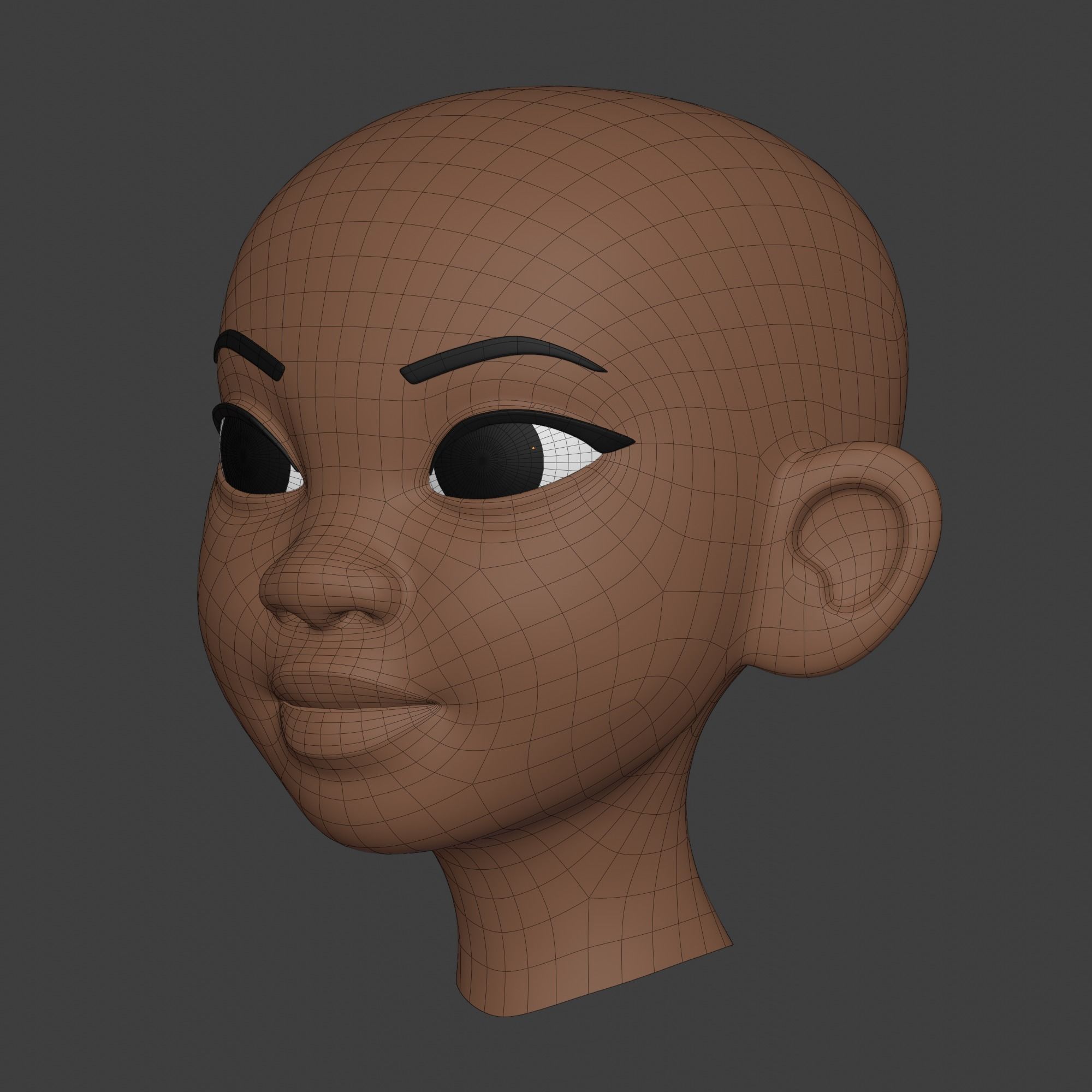 Free Stylized Head Base Mesh free VR / AR / low-poly 3D model | CGTrader