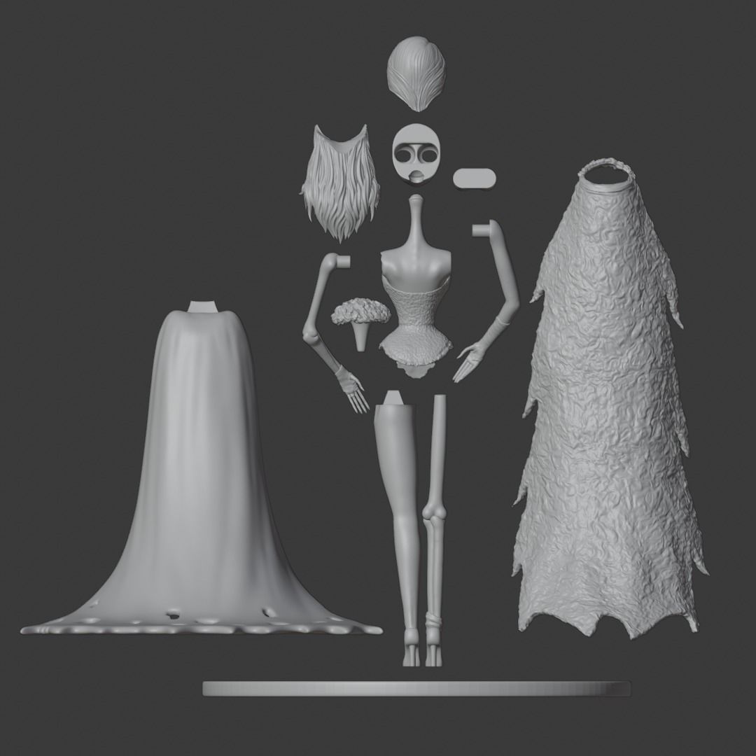 Emily Corpse Bride Tim Burton 3D model 3D printable | CGTrader