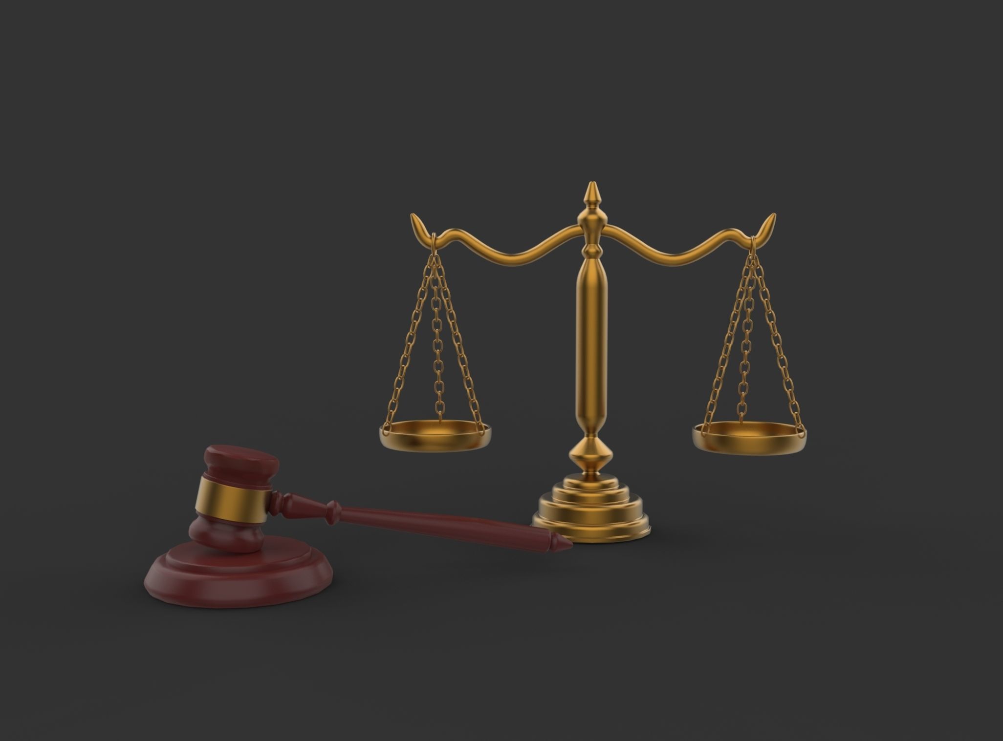 justice scale 3D model animated | CGTrader