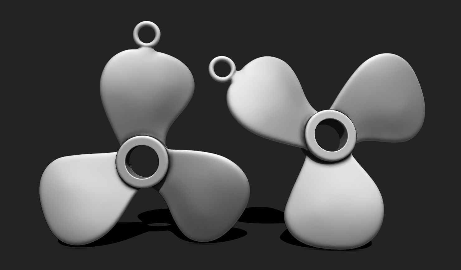 Propeller Pendant - 3D STL File for 3D Printing 3D model 3D printable ...