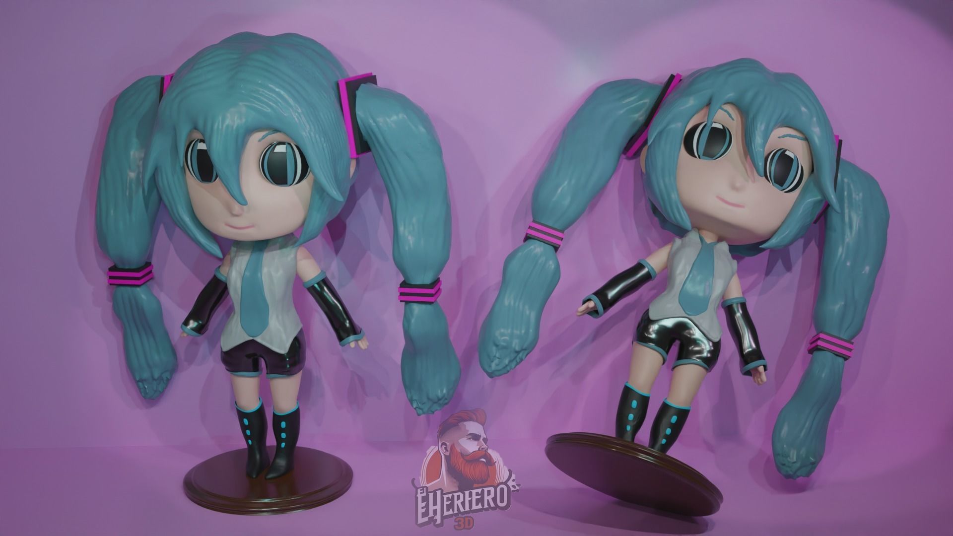 HATSUNE MIKU CHIBI KAWAII 3D model 3D printable | CGTrader